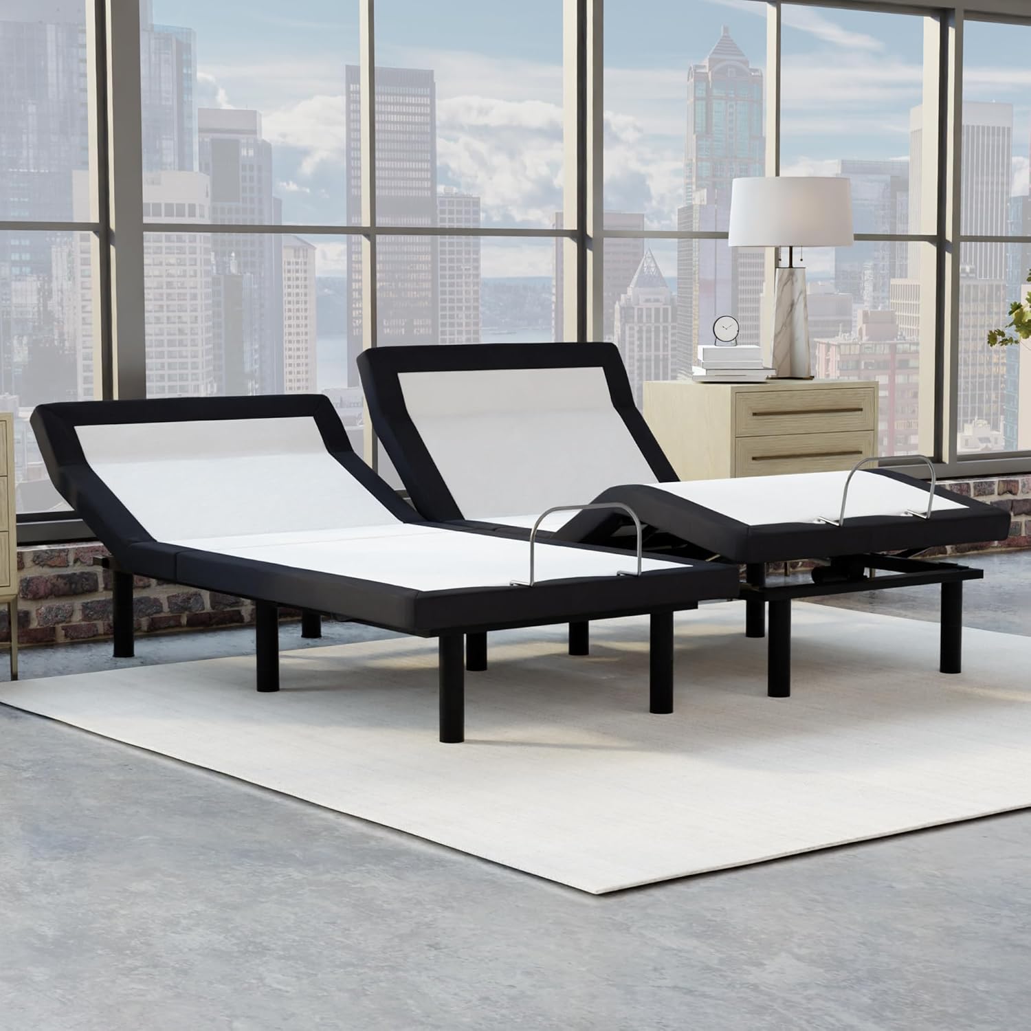 Amazon.com: ELAN ALLY Adjustable Bed Frame with Massage, Anti-Snore, Zero Gravity, USB Charging ...