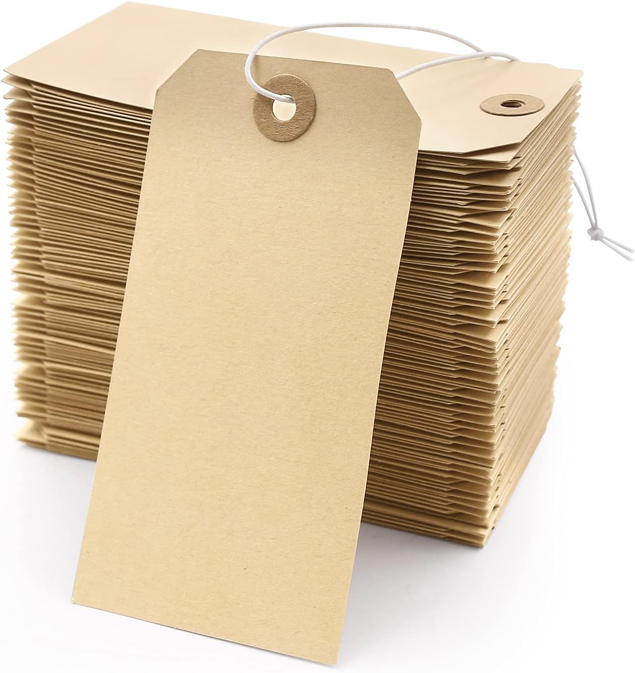Amazon.com : Blank Manila Shipping Tags with Elastic String - Coideal ...