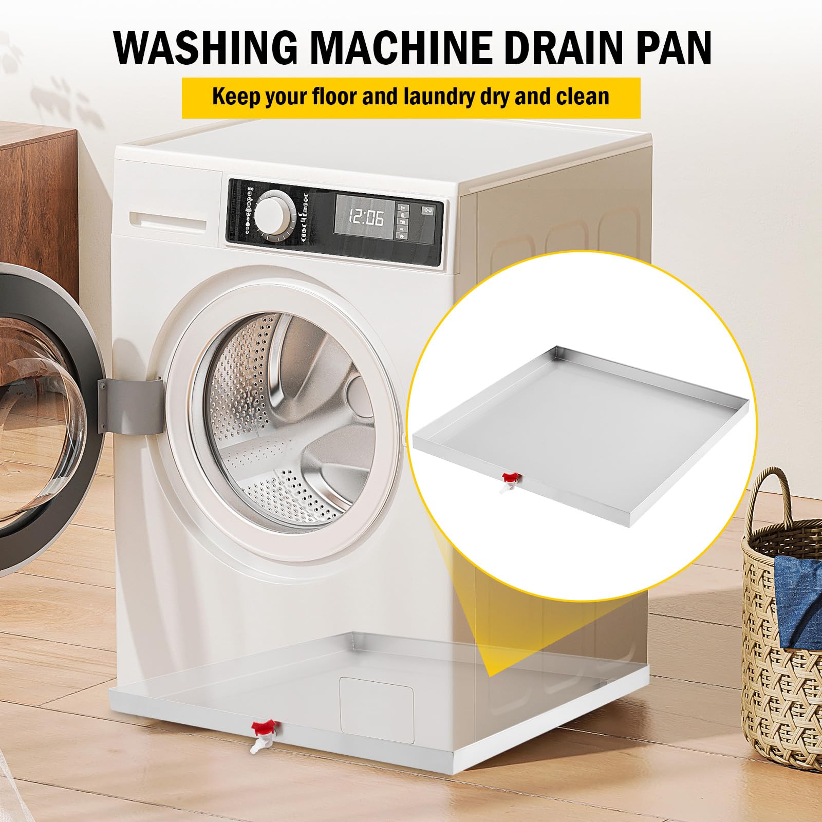 Snapklik.com : GarveeTech 28 In X 30 In Washing Machine Pan 304 ...