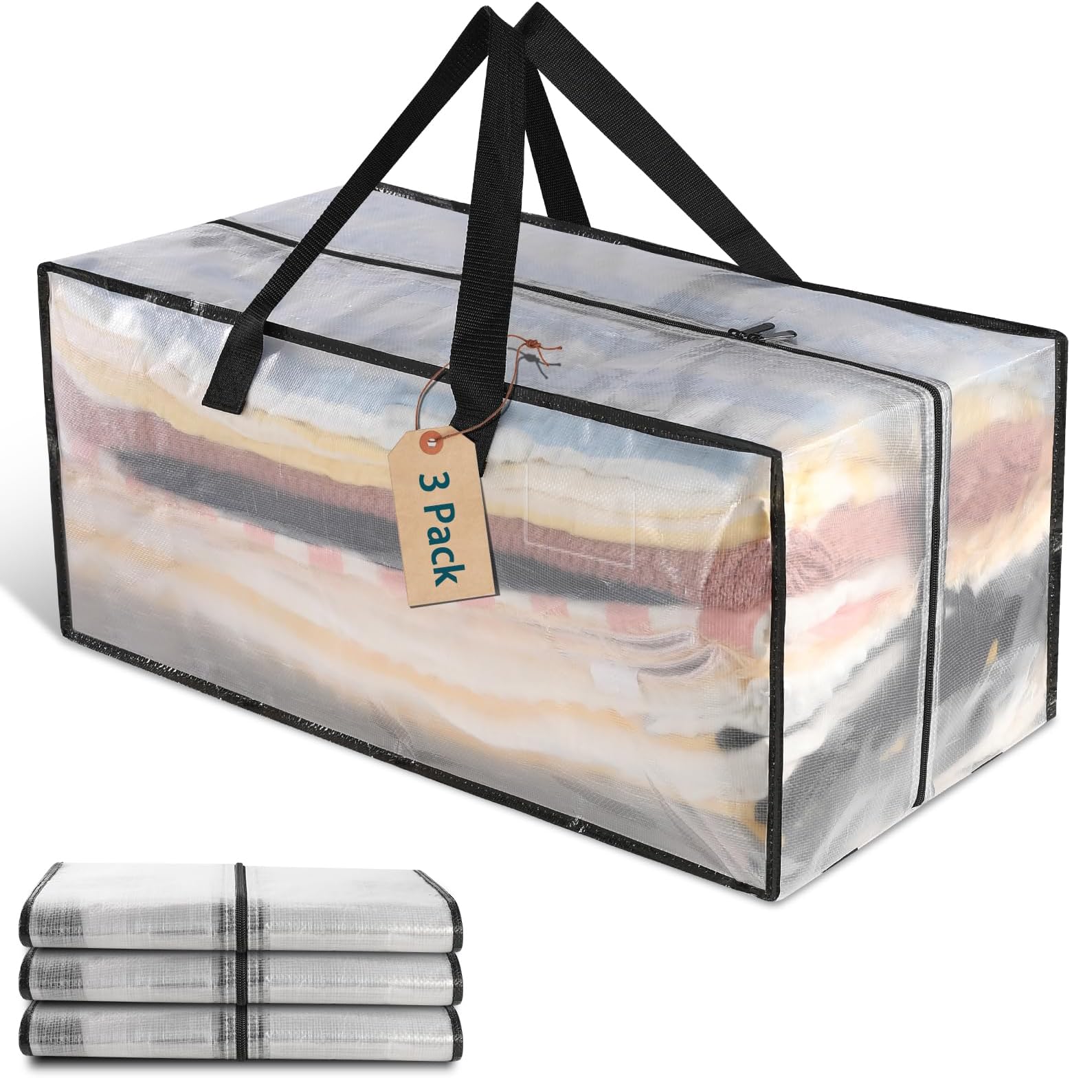 UADBAU 1 Pack Heavy Duty Extra Large Storage Bag - Waterproof Moving ...
