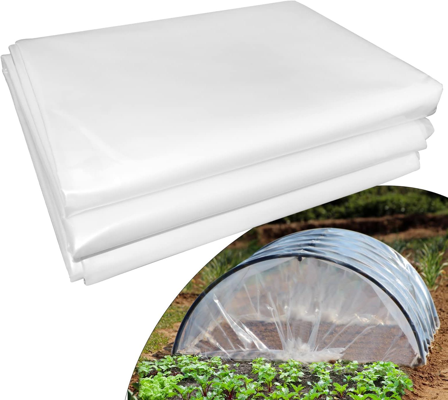 Amazon.com: Yowlieu 10' x 26' Clear Greenhouse Plastic Sheeting, 6 Mil ...