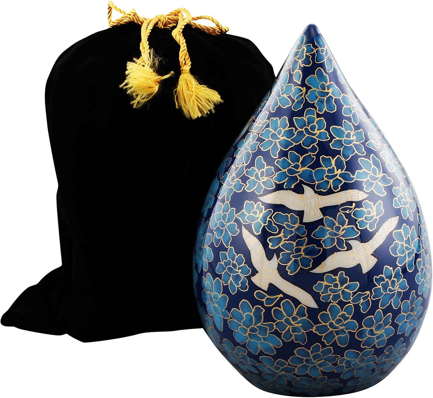 Hand Painted Teardrop Bird Cremation URNS,URN for Human Ashes, Adult ...