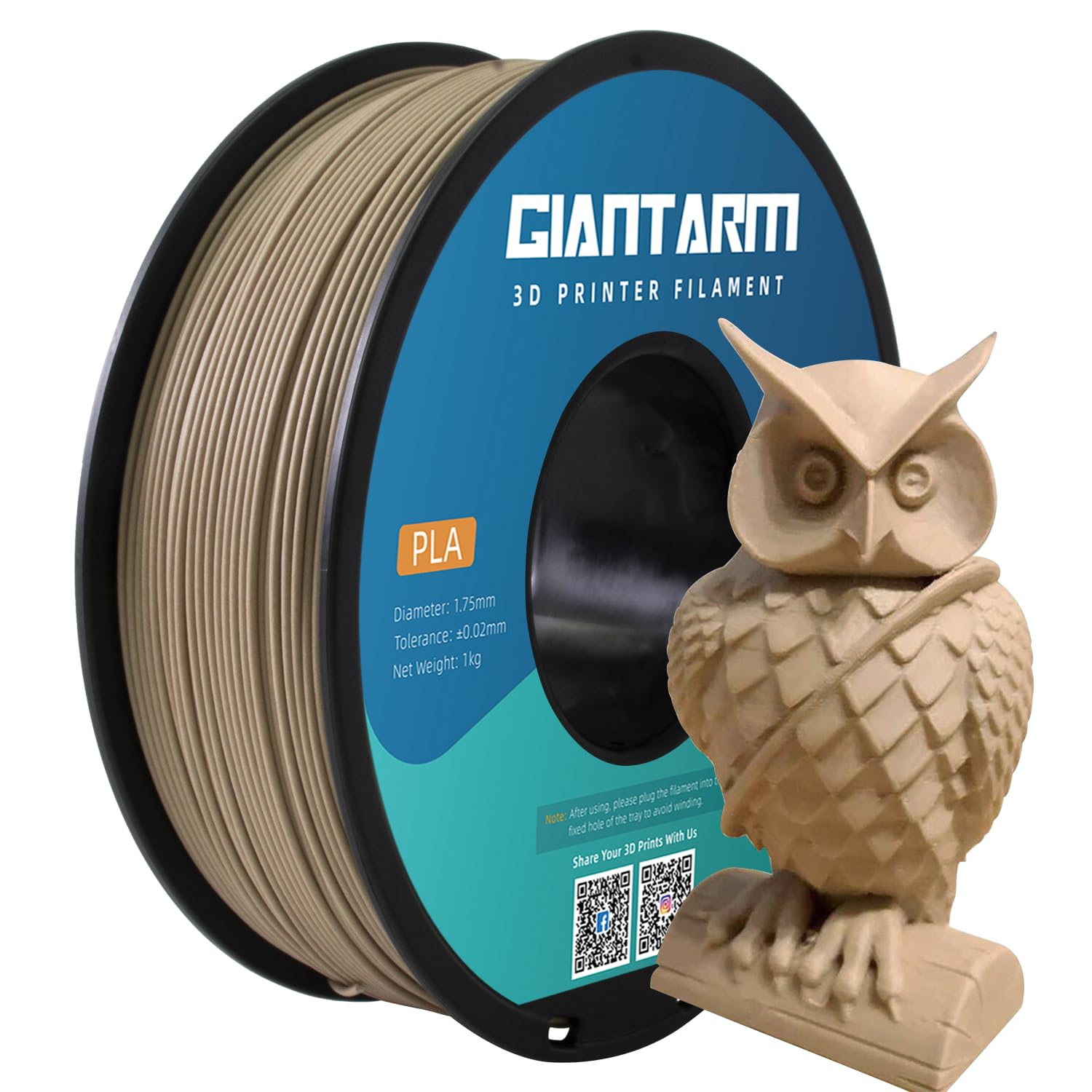 Snapklik.com : Wood PLA Filament, Wood Black Walnut PLA 3D Printer ...