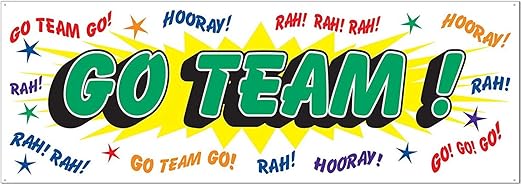 Amazon.com: Go Team Sign Banner Party Accessory (1 count) (1/Pkg ...