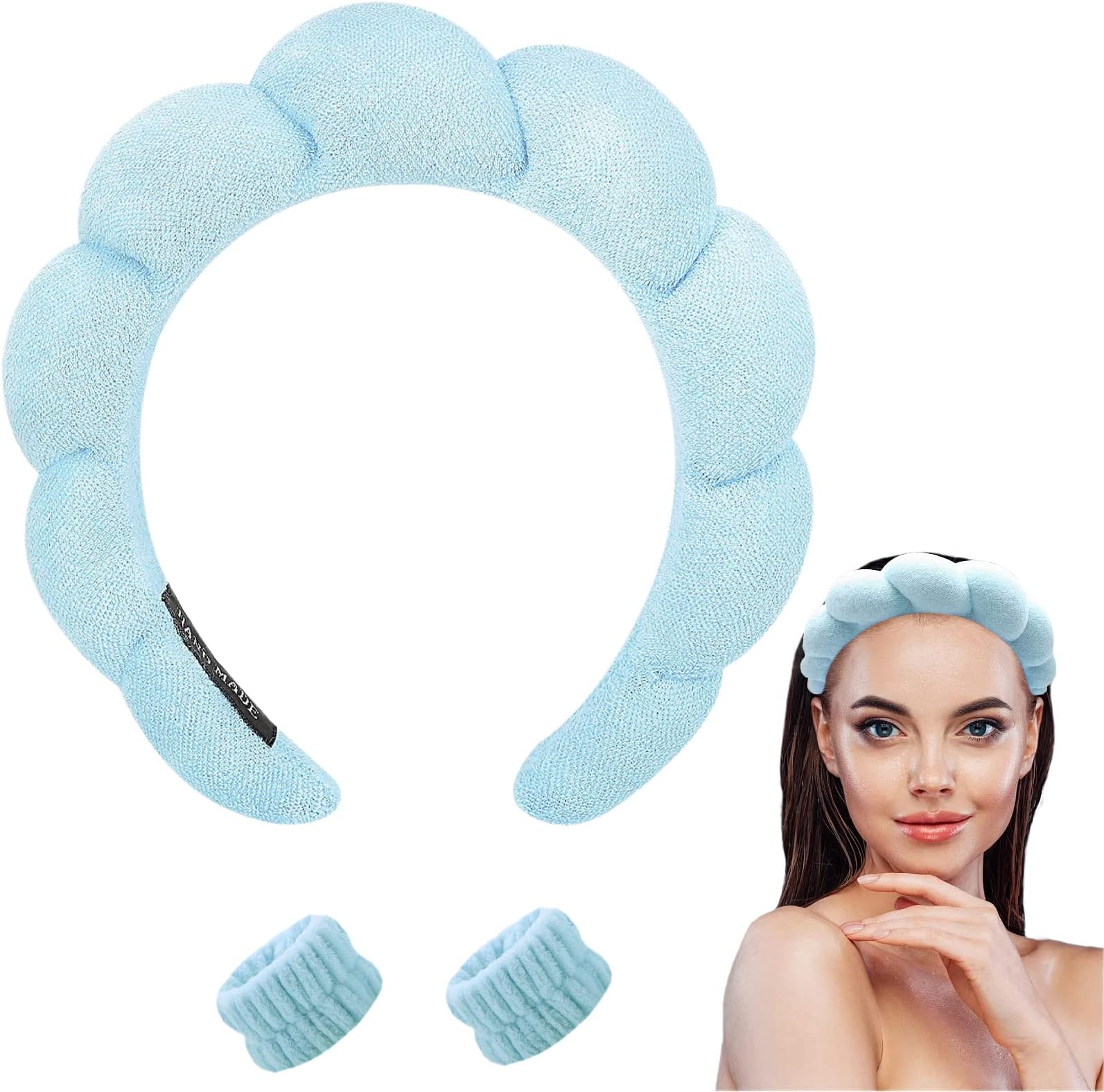 Amazon.com : yucca Hairband, Soft Terry Cloth Headband with Sponge ...