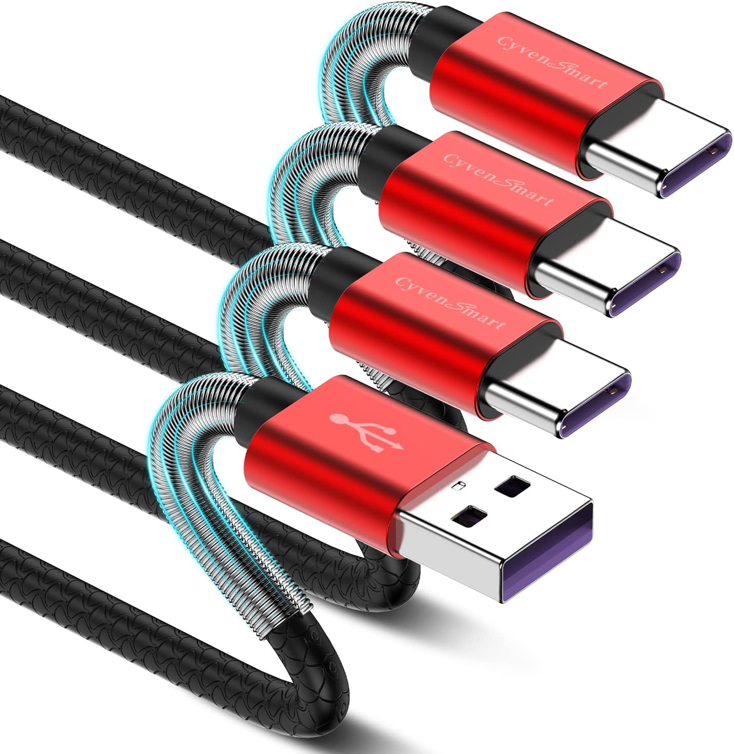 Amazon.com: Long USB Type C Charger Cable Fast Charging 6FT, 5Pack ...