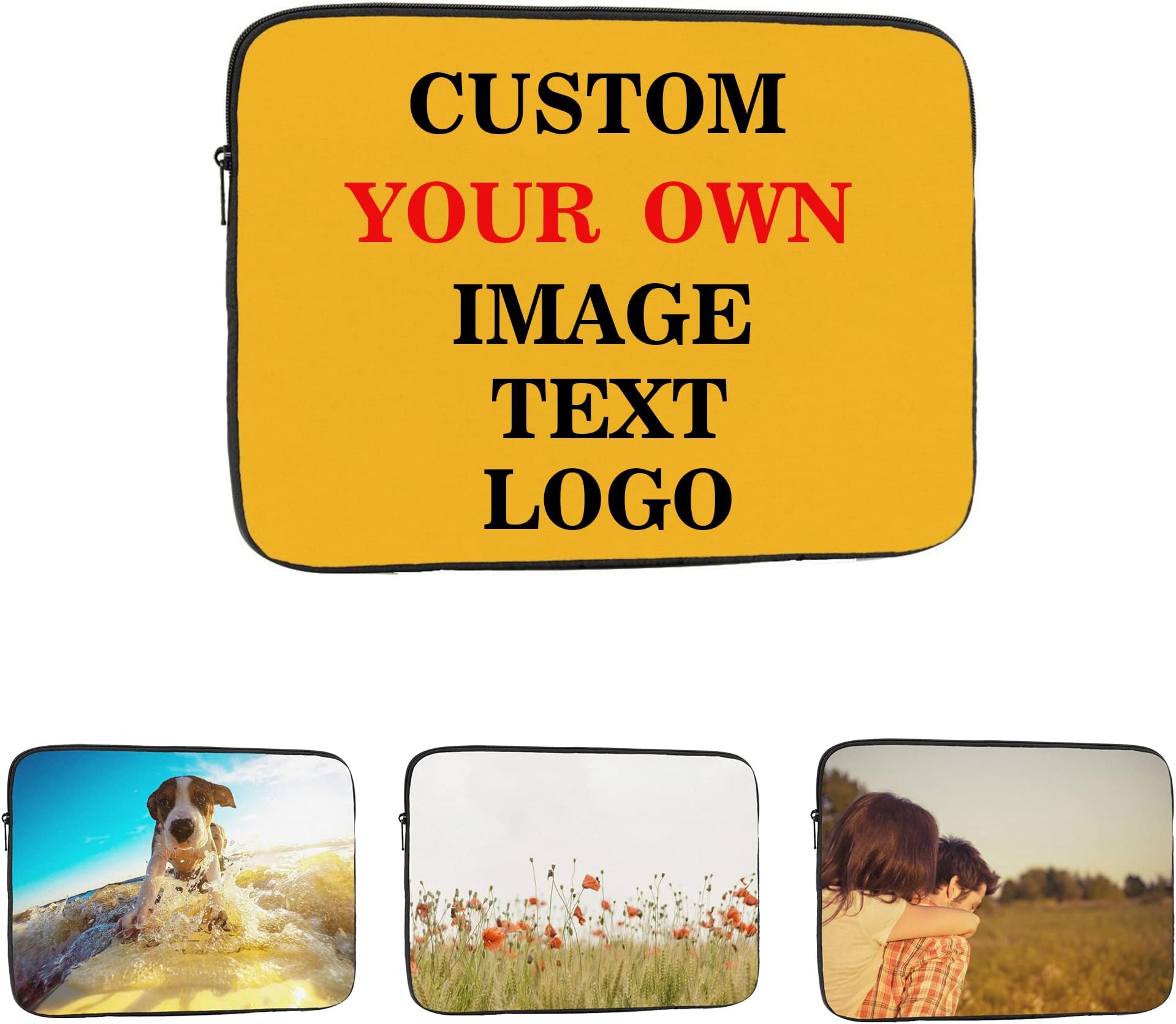 Amazon.com: 1-500PCS Custom Laptop Sleeve Bag Personalized Laptop Case ...