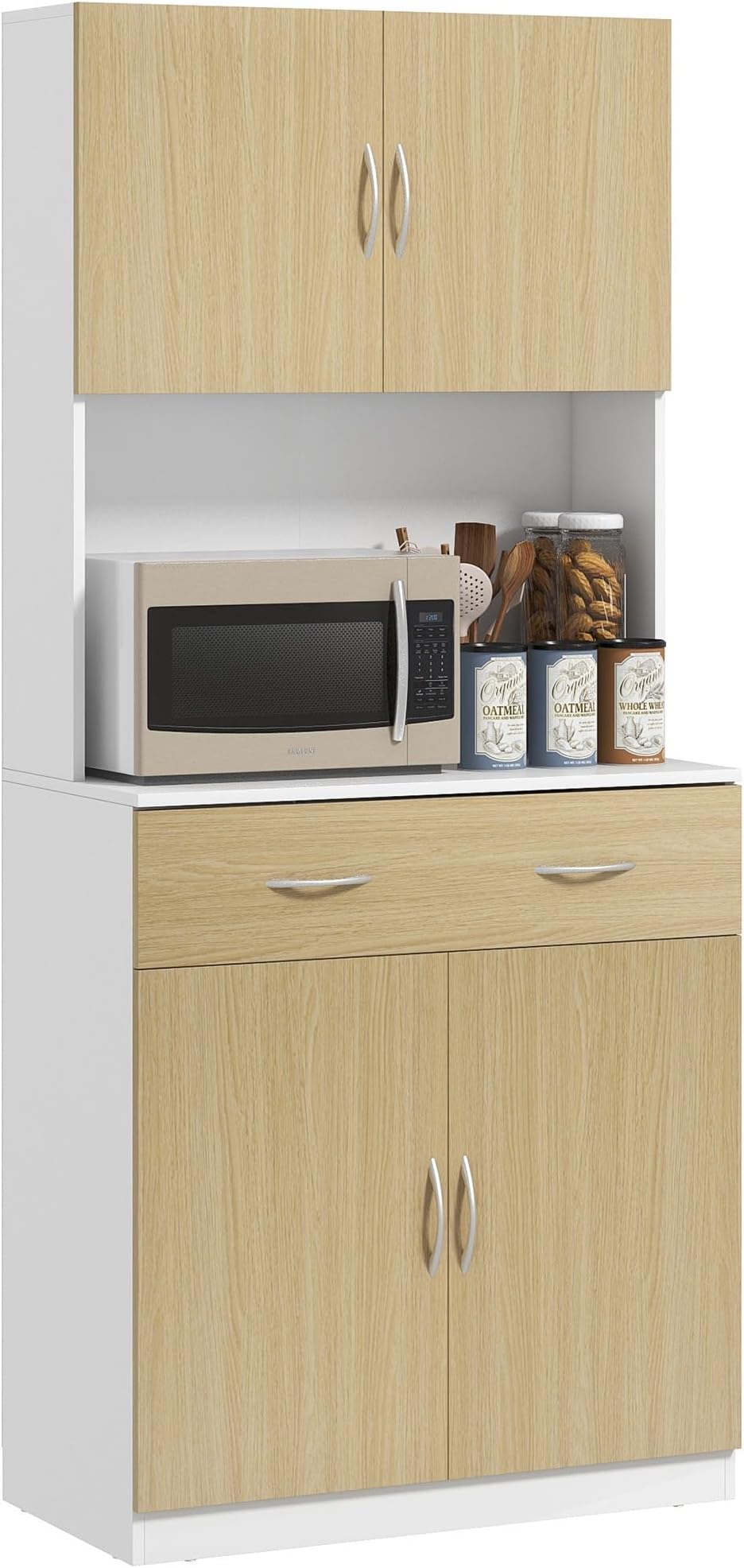 HOCSOK Credenza Cucina Alta, 180cm Mobile Dispensa Cucina, Armadio ...