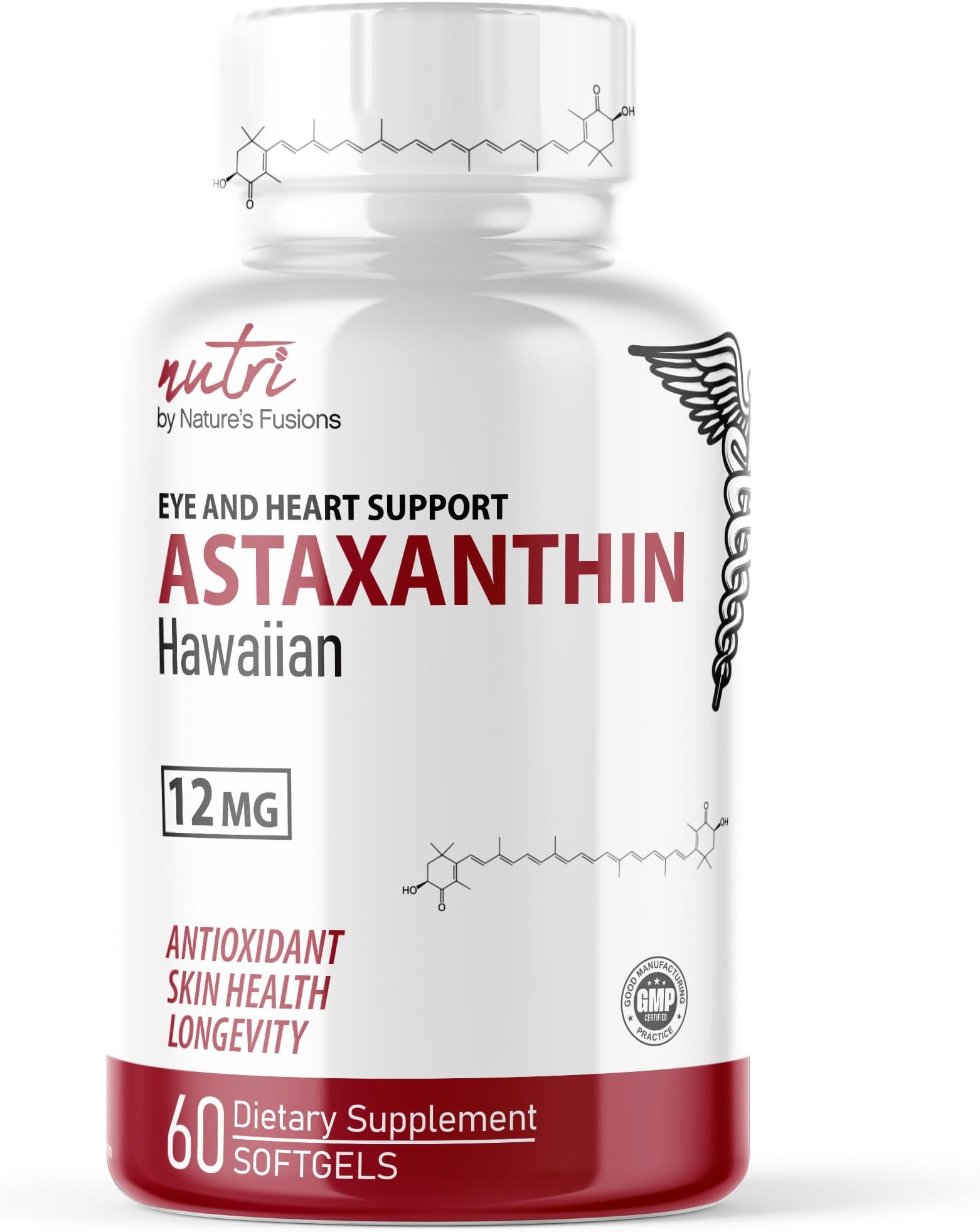 Amazon.com: Nature's Fusions Nutri Astaxanthin 12mg Max Strength ...