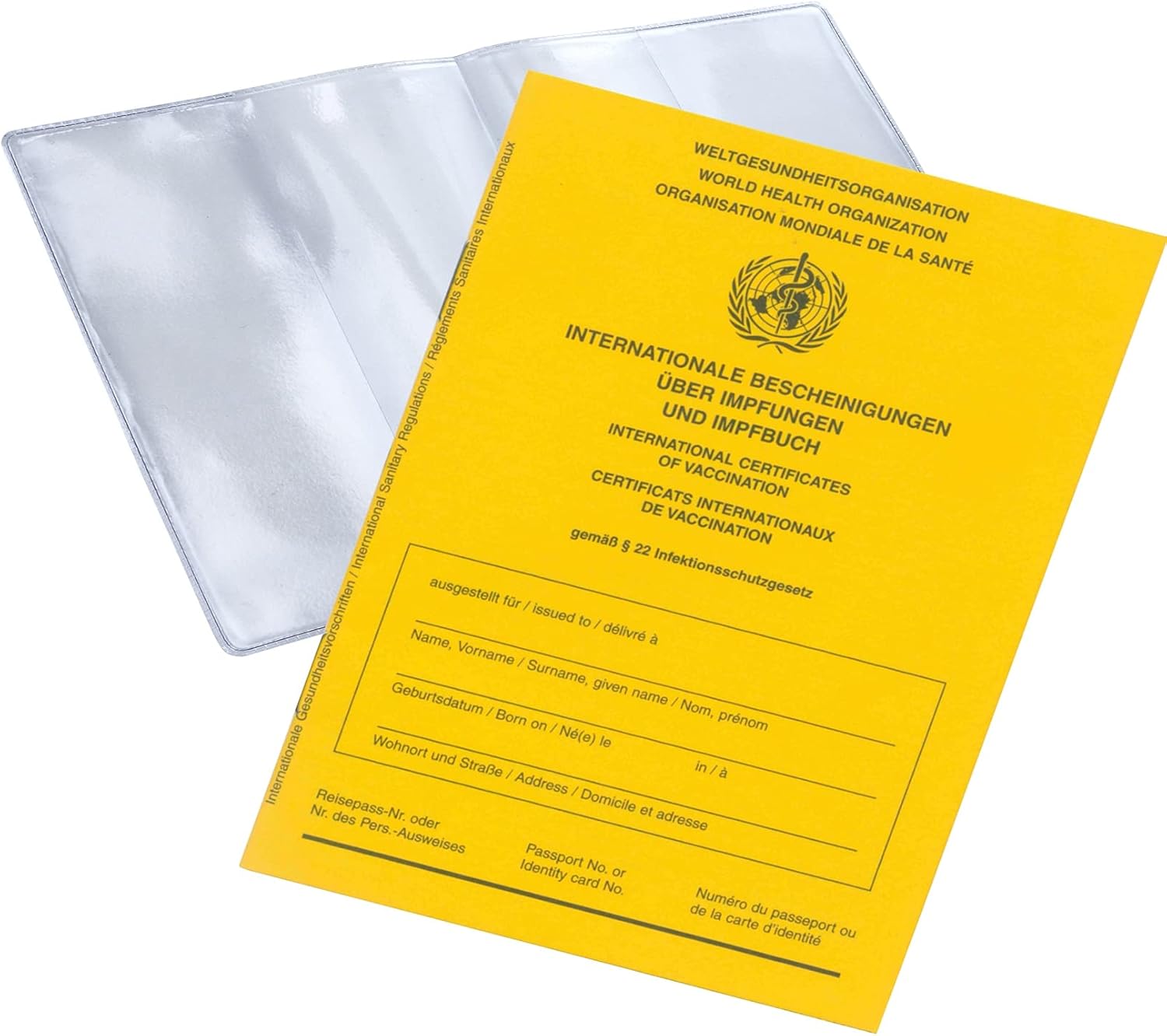 Neuer internationaler Impfpass mit Etui im Set Version 2021 mit ...