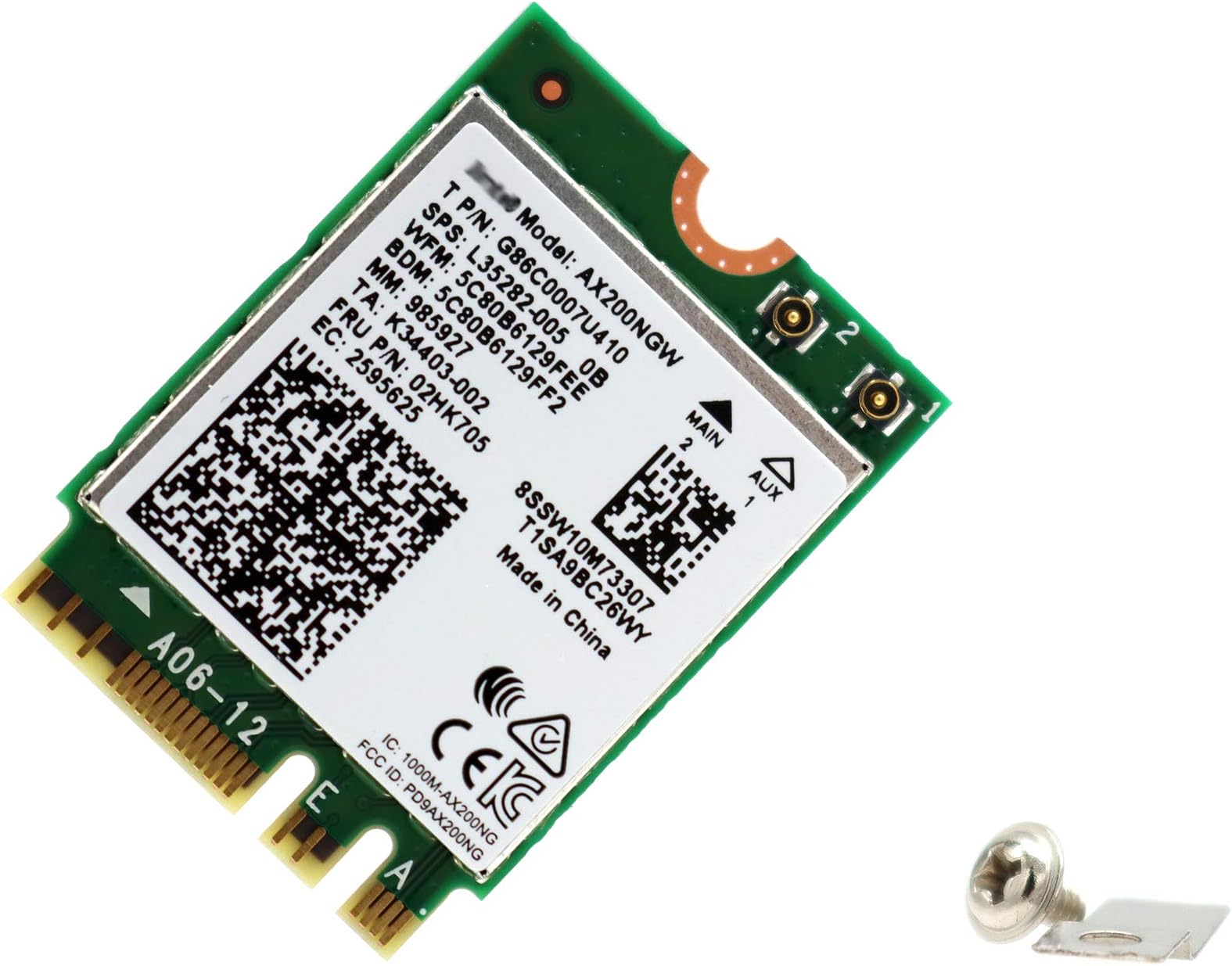 Intel Dual Band Wireless AX200NGW - WiFi 6 AX200 WiFi Adapter - 2.4GHz ...