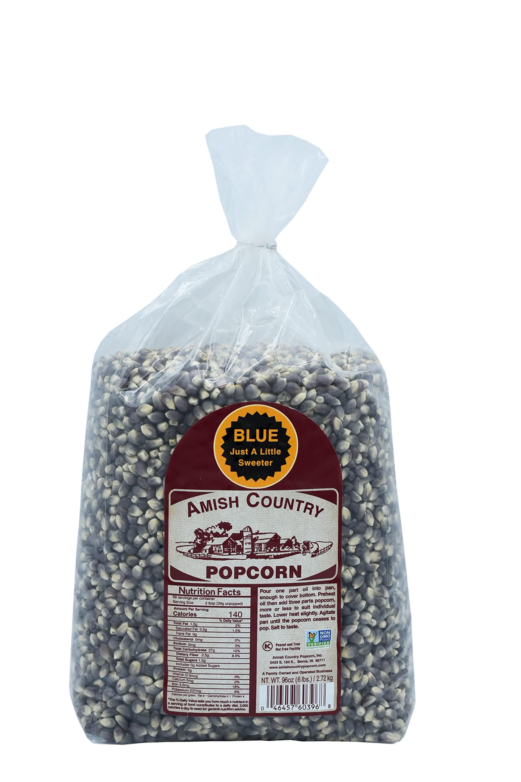 Amazon.com: Amish Country Popcorn | 6 lb Bag | Blue Popcorn Kernels ...