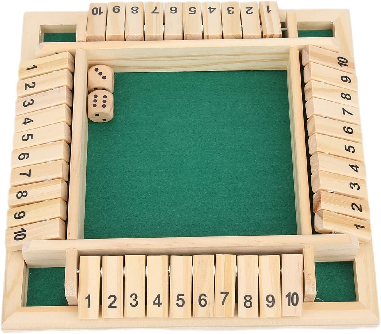 Amazon.com: RiToEasysports Shut The Box Dice Game, Wooden Dice Game Toy ...