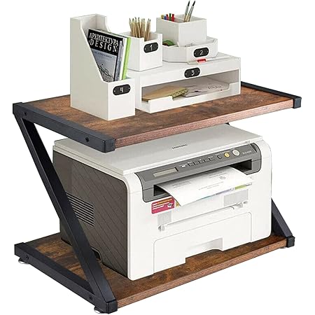 IBUYKE 2-Tier Desktop Printer Stand Holder, Multi-Purpose Desk ...