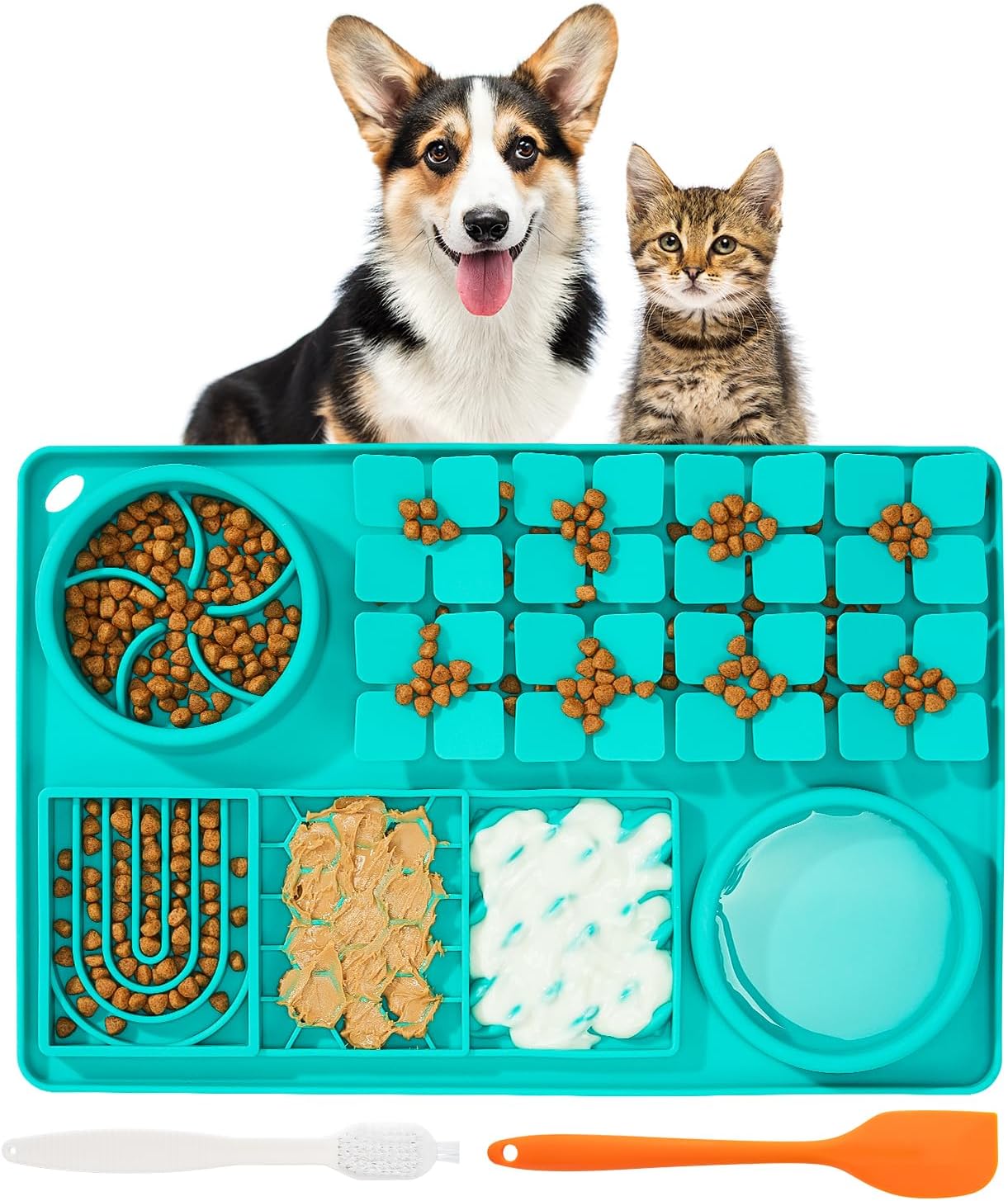 Amazon.com: Sted Silicone Licking Snuffle Mat for Medium Large Dogs and ...