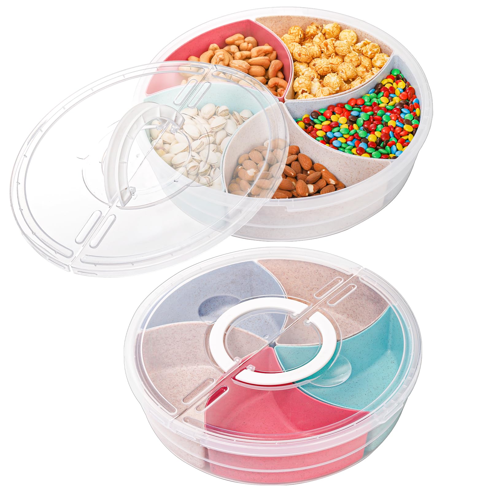 Buy Cedilis 2 Pack Appetizer Tray with Lid and Handle, 30 cm Snack ...