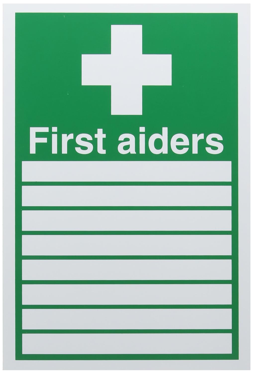 Signs & Labels Safety Sign First Aiders in PVC, 300mm x 200mm : Amazon ...