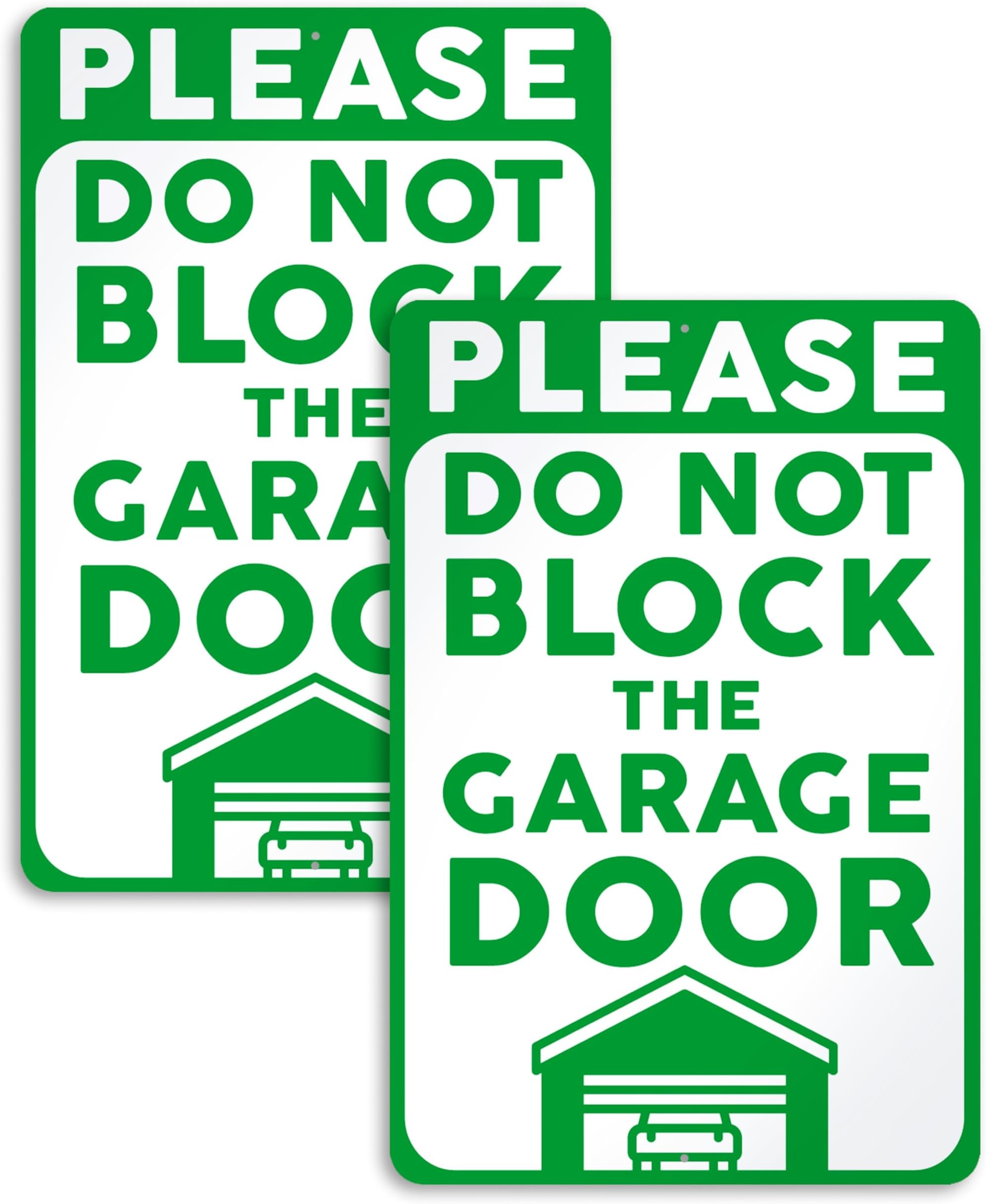 Amazon.com: (2 Pack) Do Not Block Garage Door Signs, No Parking Signs ...