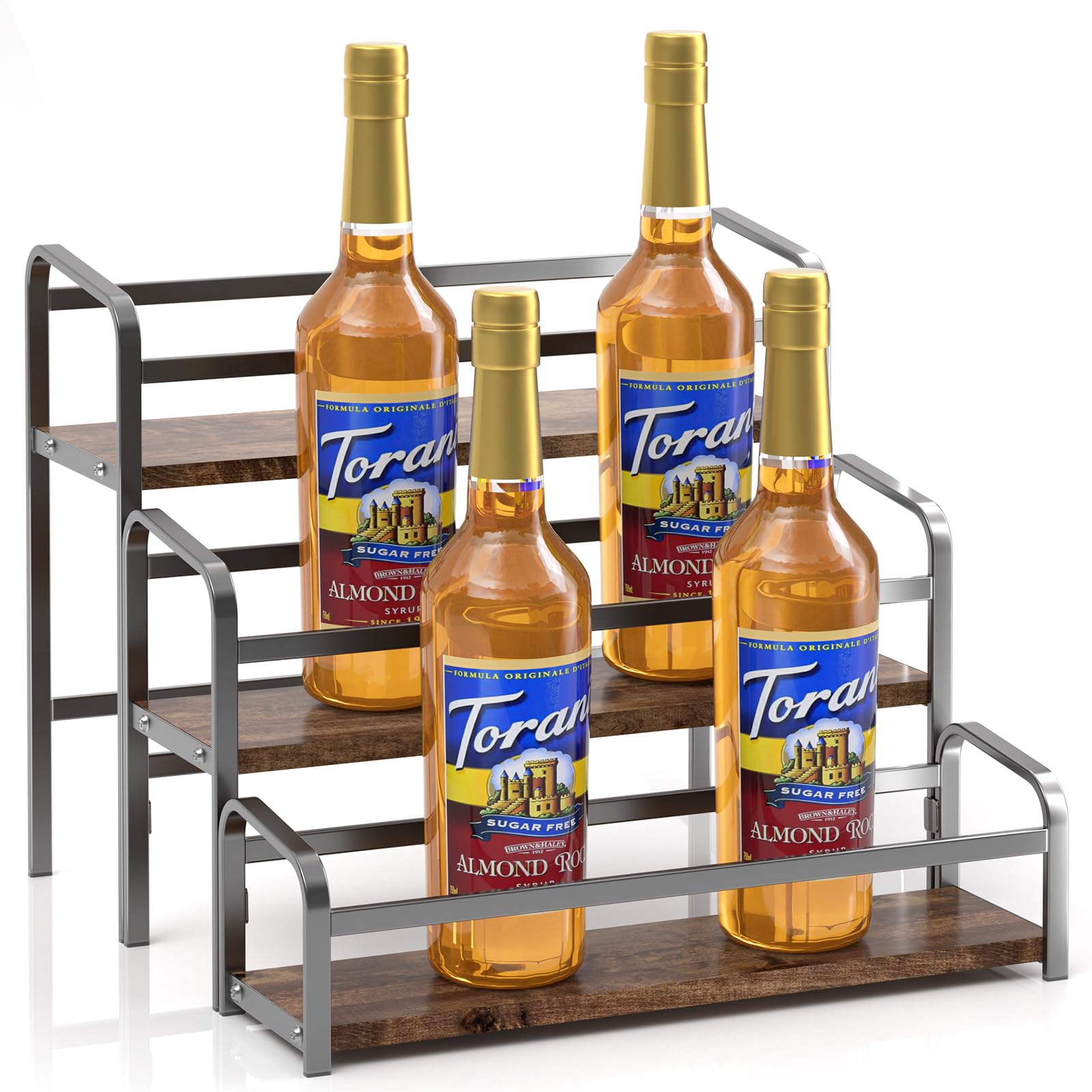 Amazon.com: IYEBAU Coffee Syrup Rack,12 Bottle Capacity,3 Tier Coffee ...