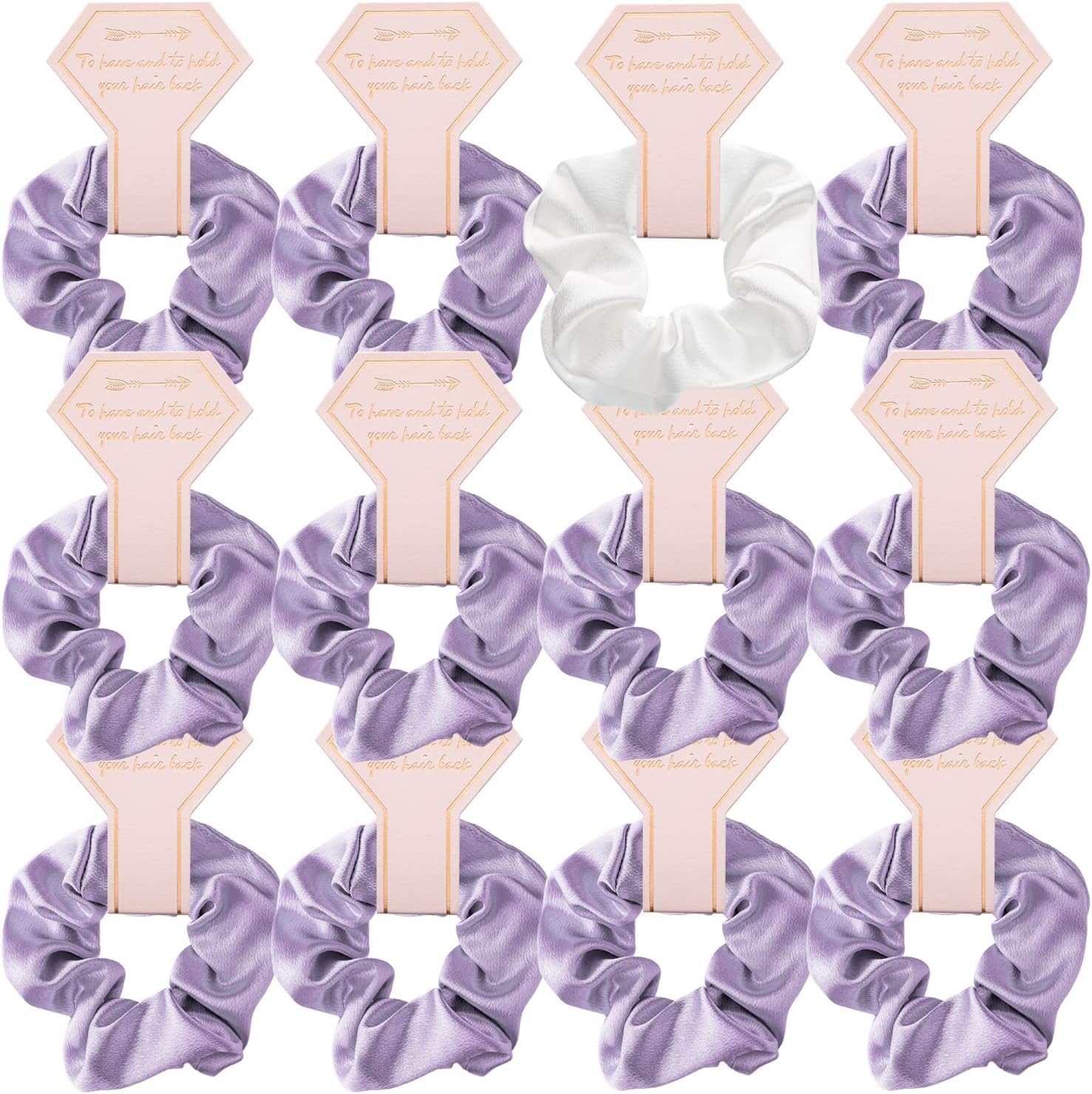 Amazon.com : LADY&HOME 10 Packs Bridesmaids Scrunchies, Bridesmaid ...