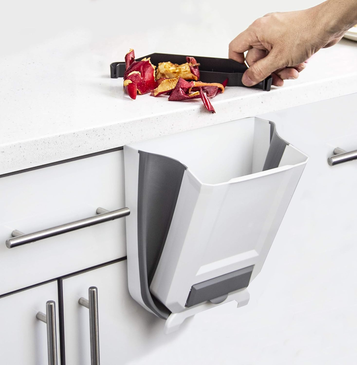 Amazon.com: Hanging Trash Can for Kitchen Cabinet Door - Small Over The ...