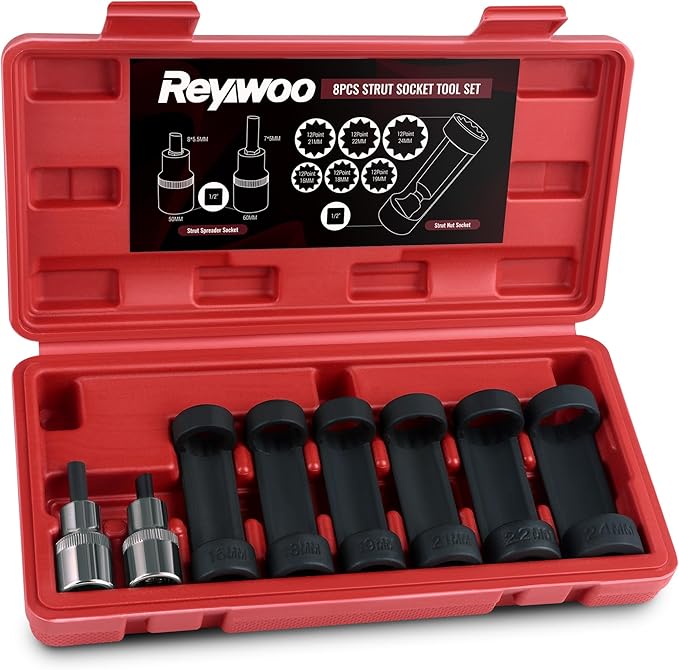 Amazon.com: Reywoo Strut Nut Socket Set, 8Pcs Suspension Strut Spreader ...