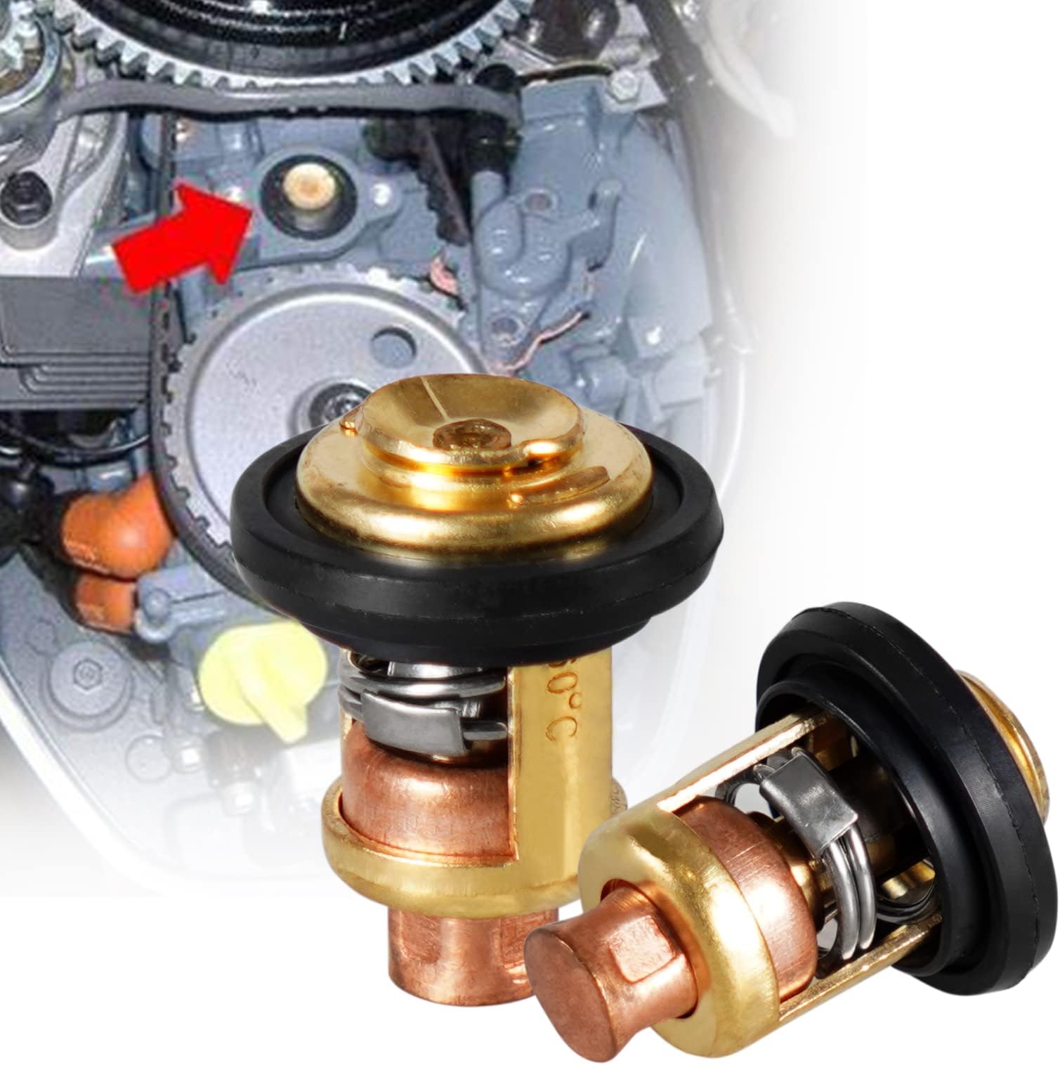 Amazon.com: Yamaha 6F5-12411-02-00 Thermostat; New # 6F5-12411-03-00 ...