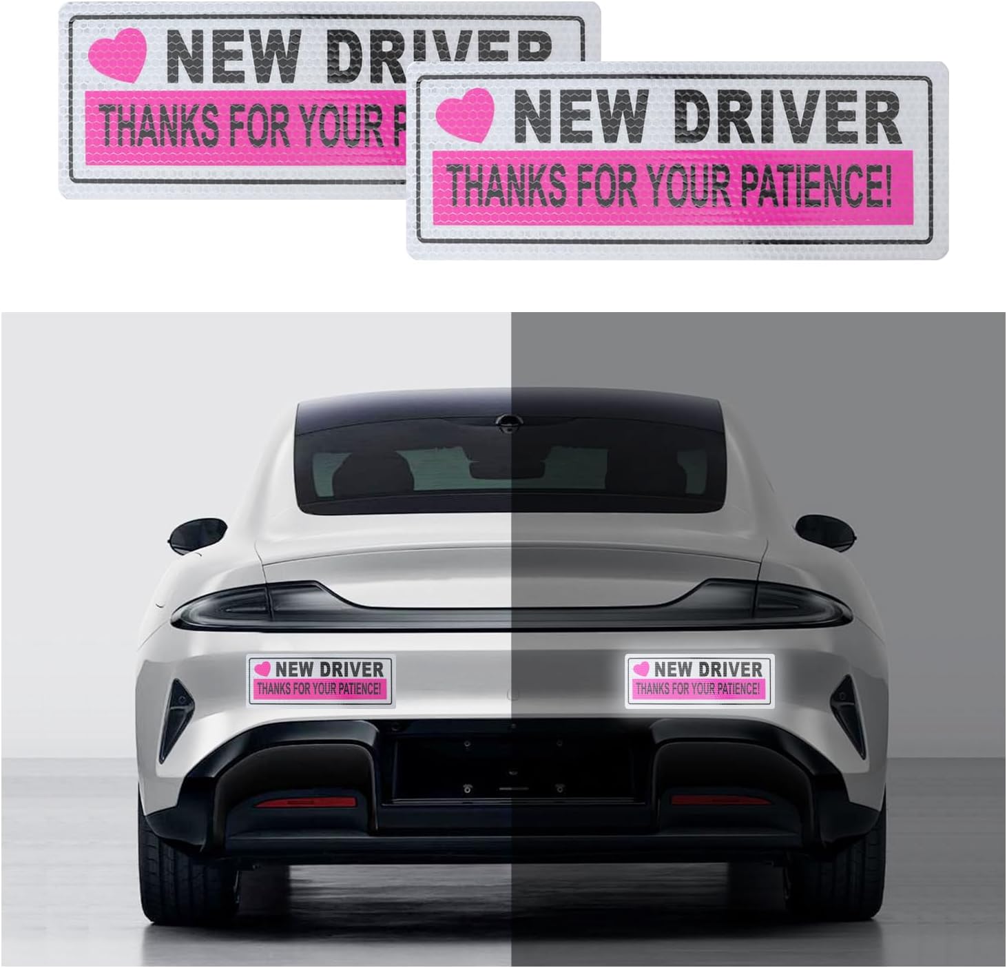 Amazon.com: GEEKBEAR New Driver Car Sign - Sticker or Magnet & Color ...