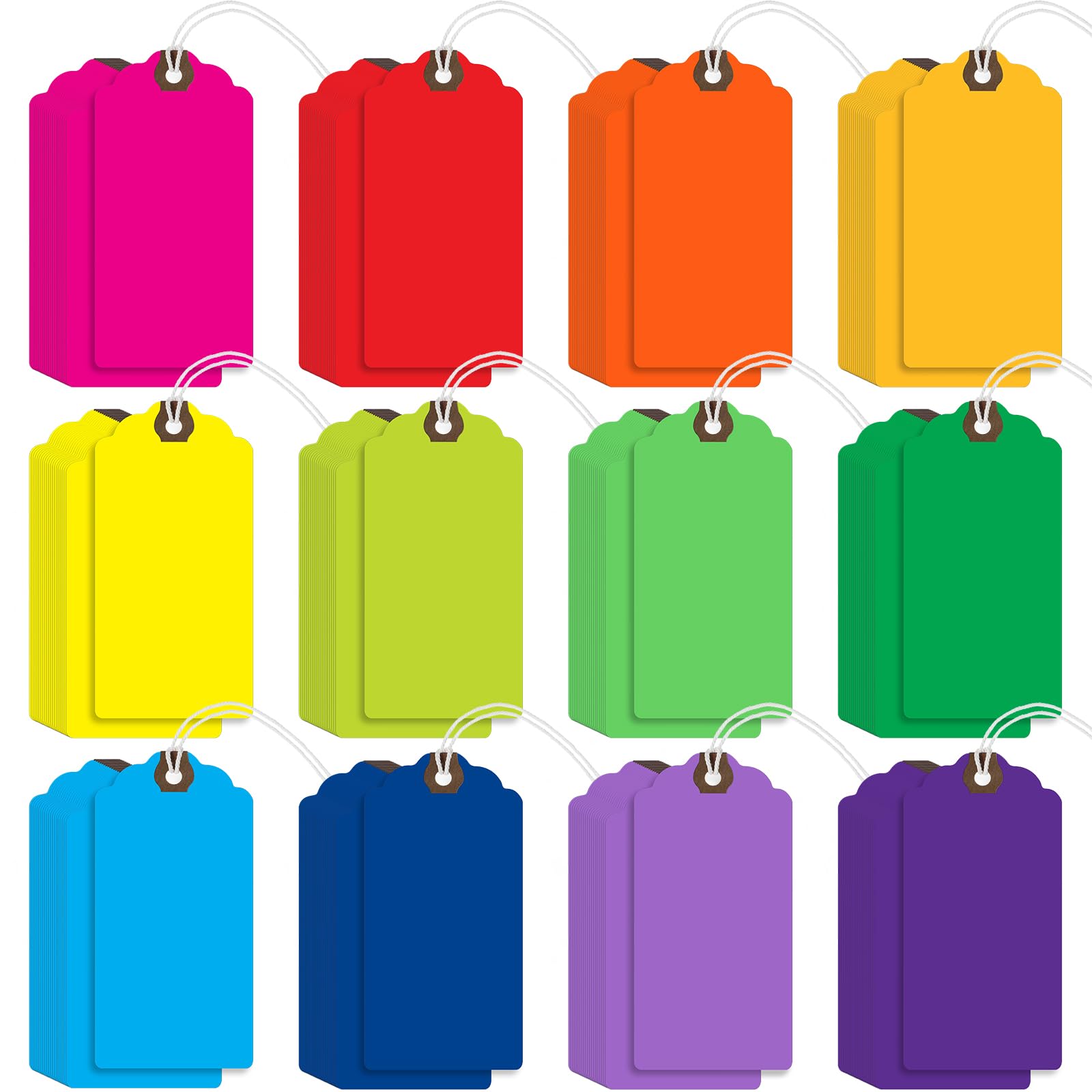 Amazon.com : Outus 480 Pcs Manila Tags Rainbow Colors Gift Tags with ...