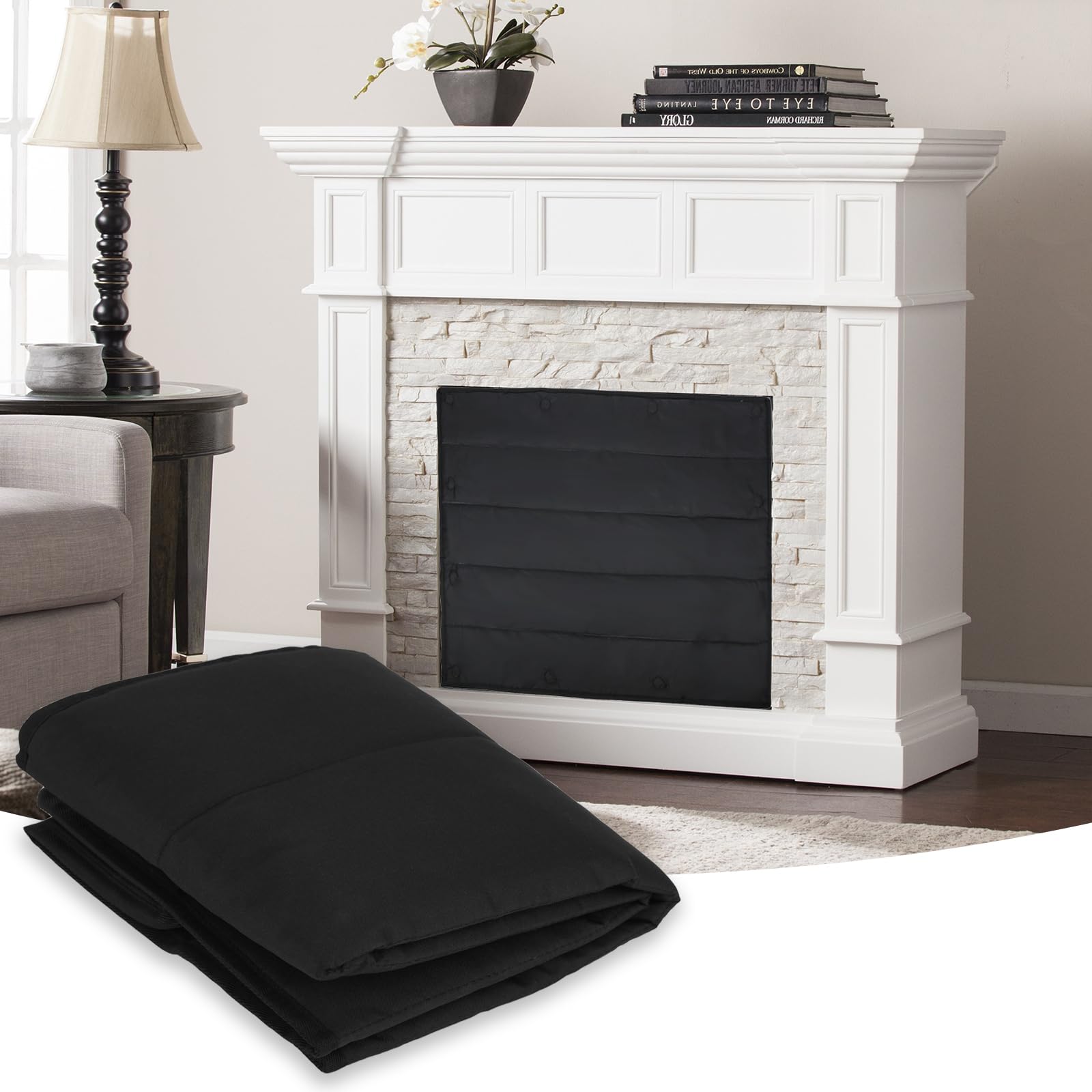 Amazon.com: 39"×32" Magnent Fireplace Cover,Fireplace Blocker Blanket ...