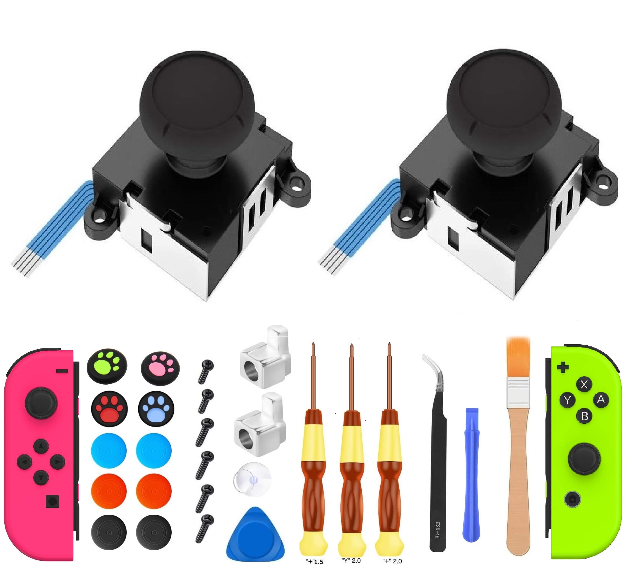 Amazon.com: [2023 New Version]Joycon Joystick Replacement 3D Analog ...
