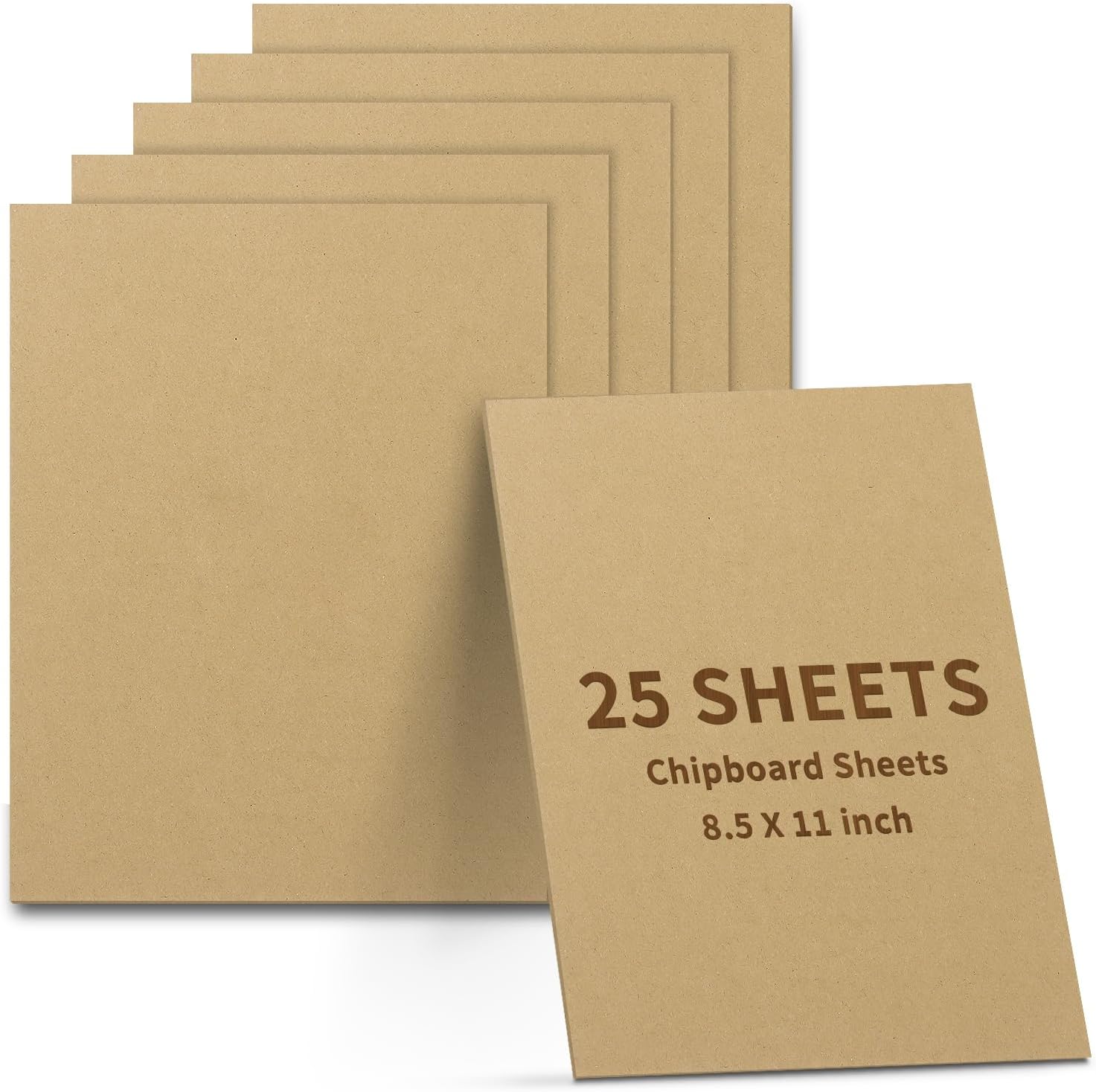 Amazon.com: Chipboard Sheets 8.5" X 11", 25 Sheets of 40PT (Point) Chip ...