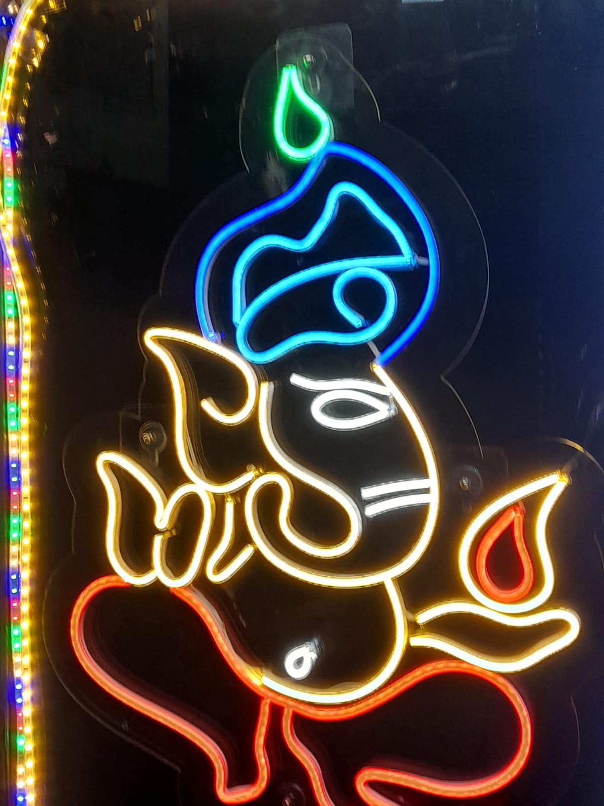 Ganesh Ji Neon Sign/Lights (18x24 inches) Neon LED Light, Decorative ...