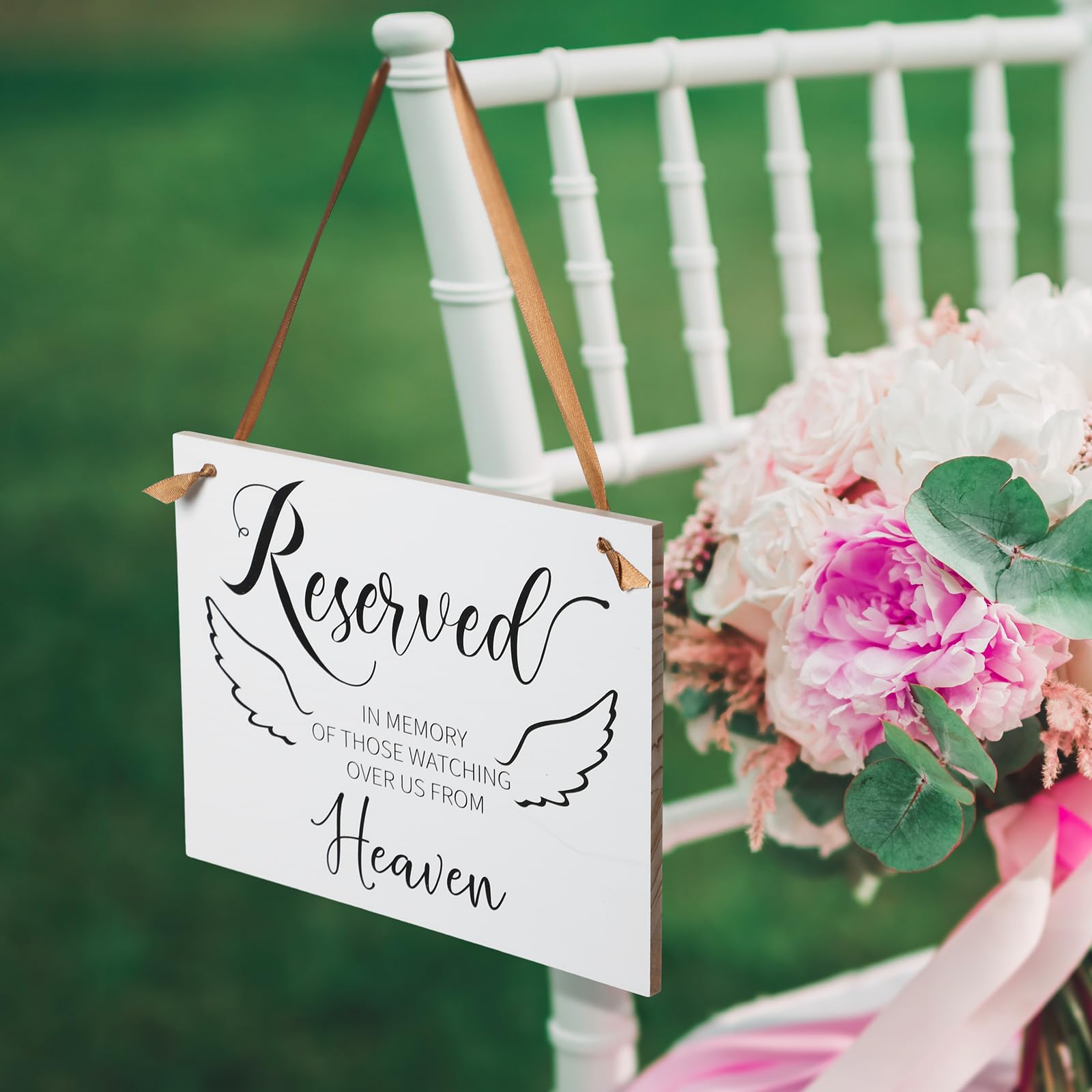 Amazon.com: Yousoontic Reserved Signs for Wedding Wood in Loving Memory ...
