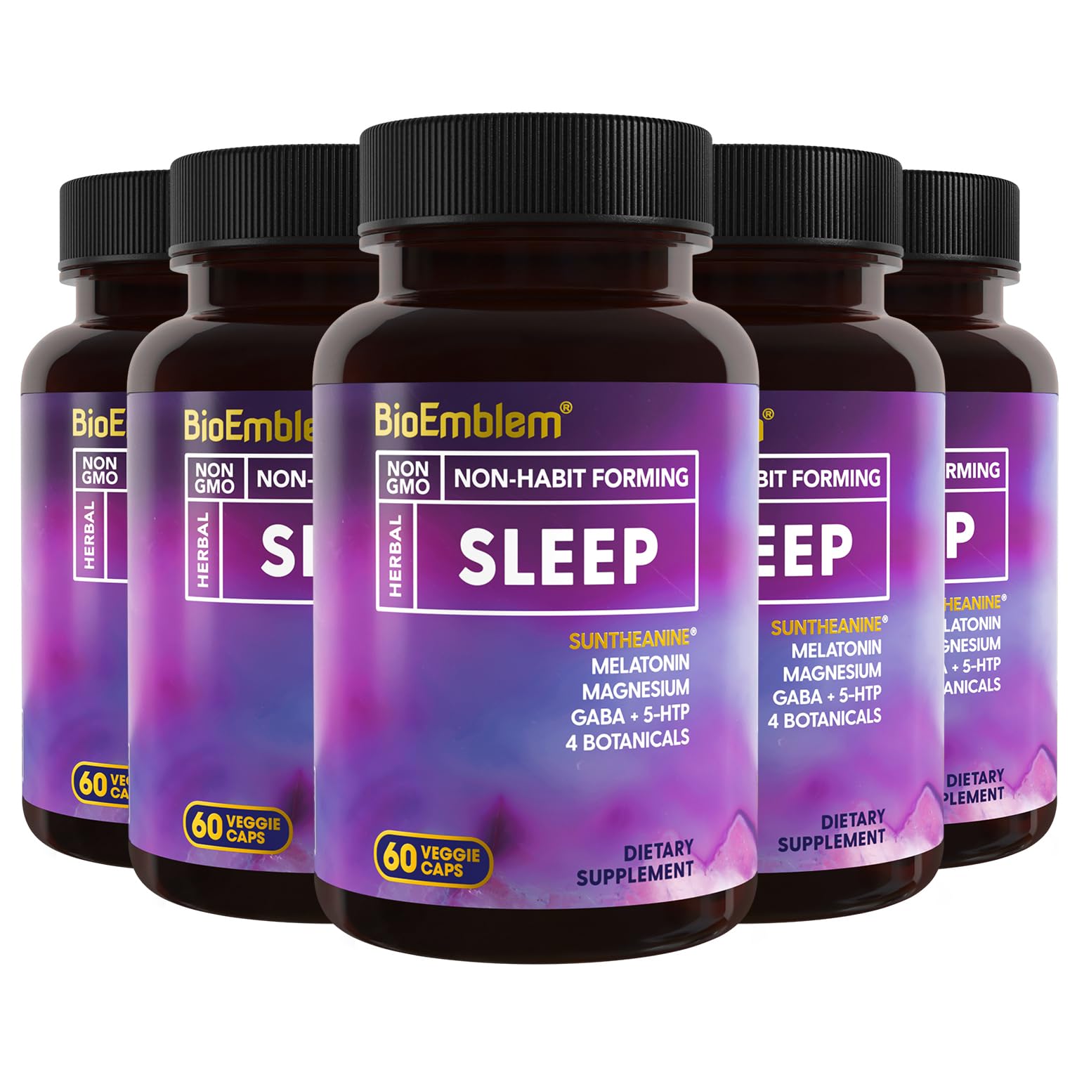 Amazon.com: BioEmblem Natural Sleep Aid for Adults with Melatonin ...