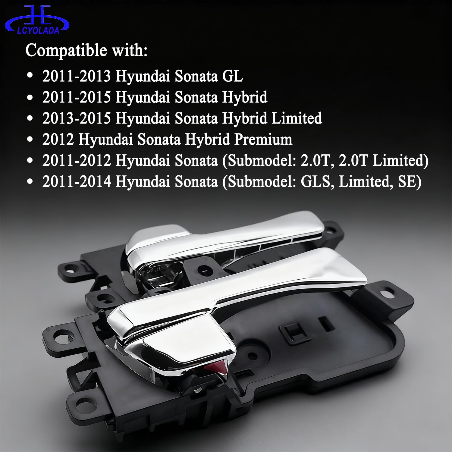 Snapklik.com : Lcyolada Interior Chrome Door Handle For Hyundai Sonata 2011-2015