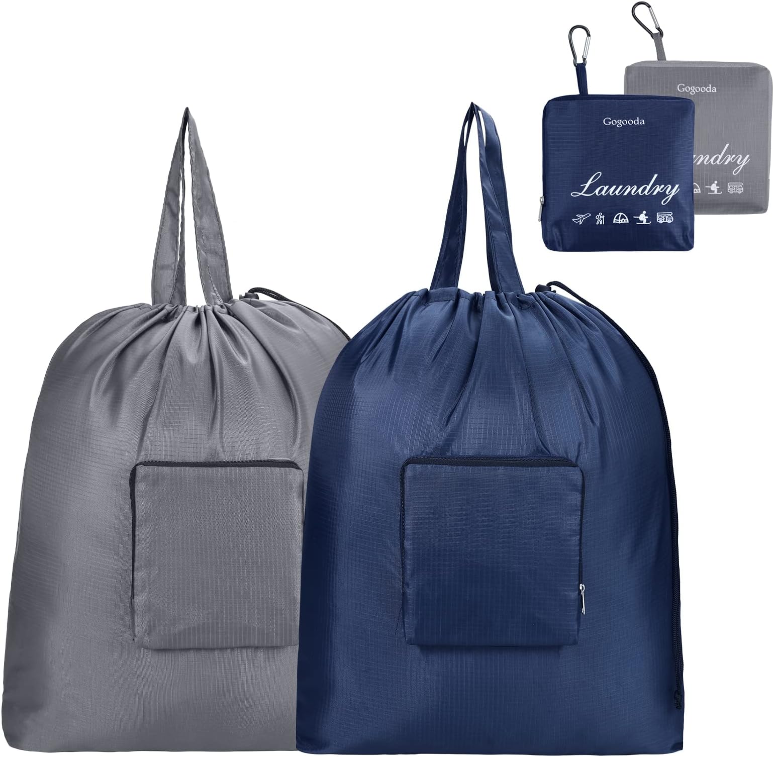 Amazon.com: GOGOODA Travel Laundry Bags with Drawstring Closure XL ...