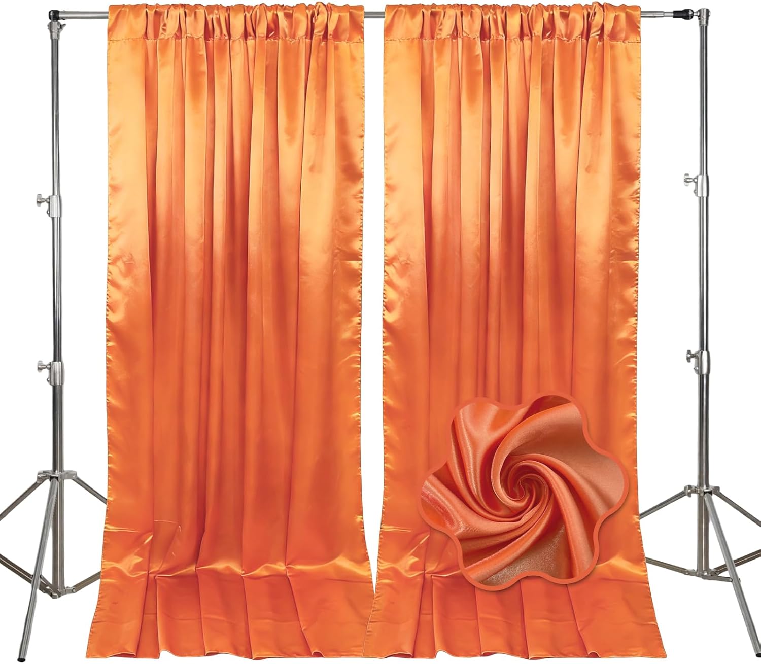 Amazon.com : 10ft x 7ft Orange Yellow Backdrop Curtains for Parties ...