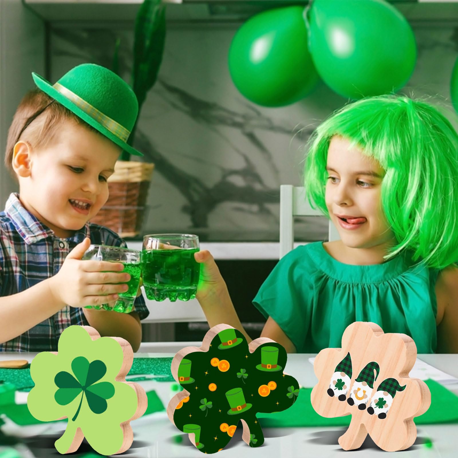 Snapklik.com : AWIZOM 12 Pcs St Patricks Day Wooden Shamrock Cutouts 3. ...