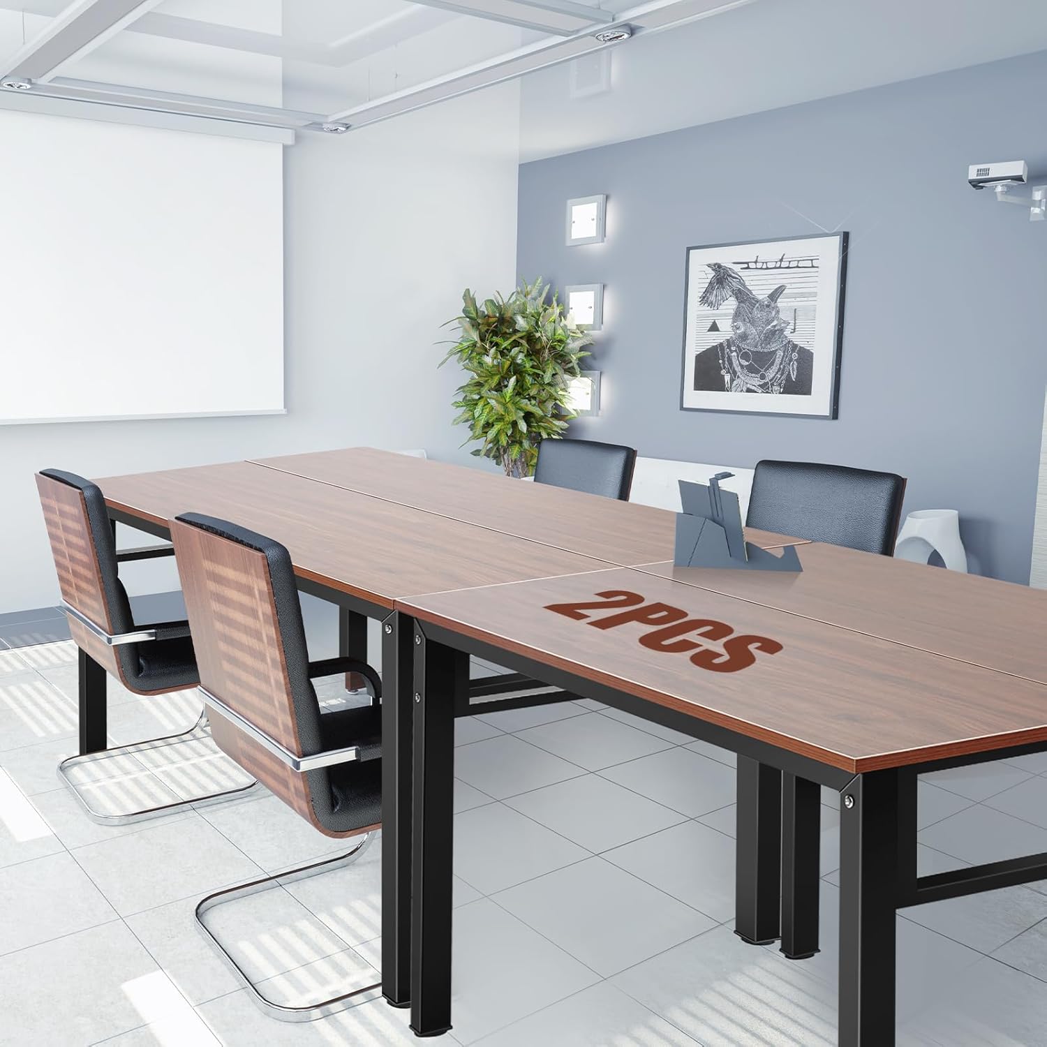 Amazon.com: Wenqik 2 Pcs 8 ft Conference Table 94 x 29 x 23 Inches ...