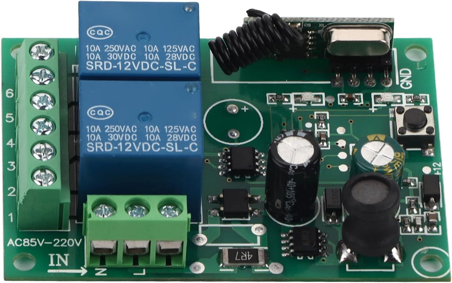 Amazon.com: Pilipane Wireless Relay Remote Control Switch, AC85V AC220V ...