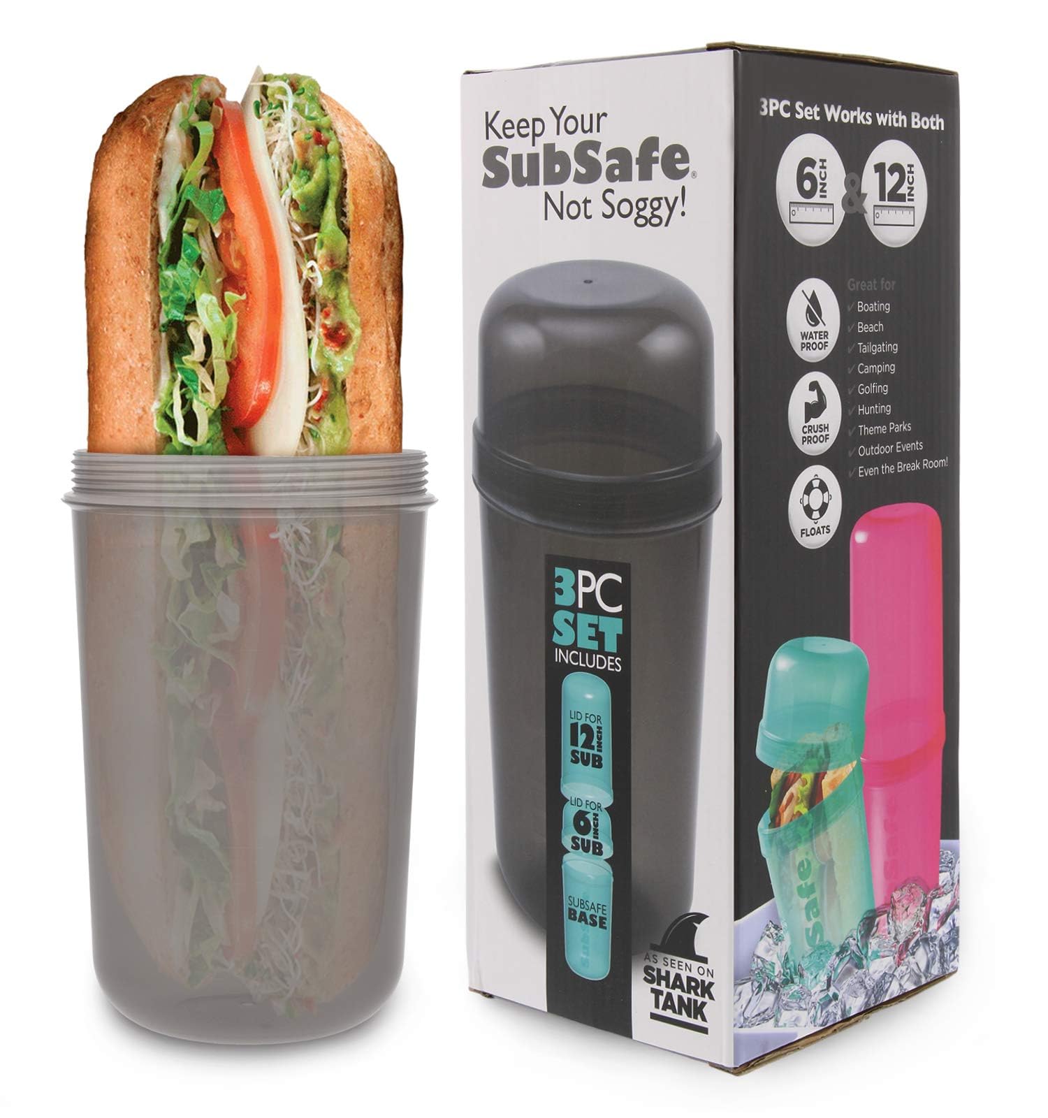 Buy SubSafe Sub Sandwich Waterproof Container | Dry Storage | Cooler ...