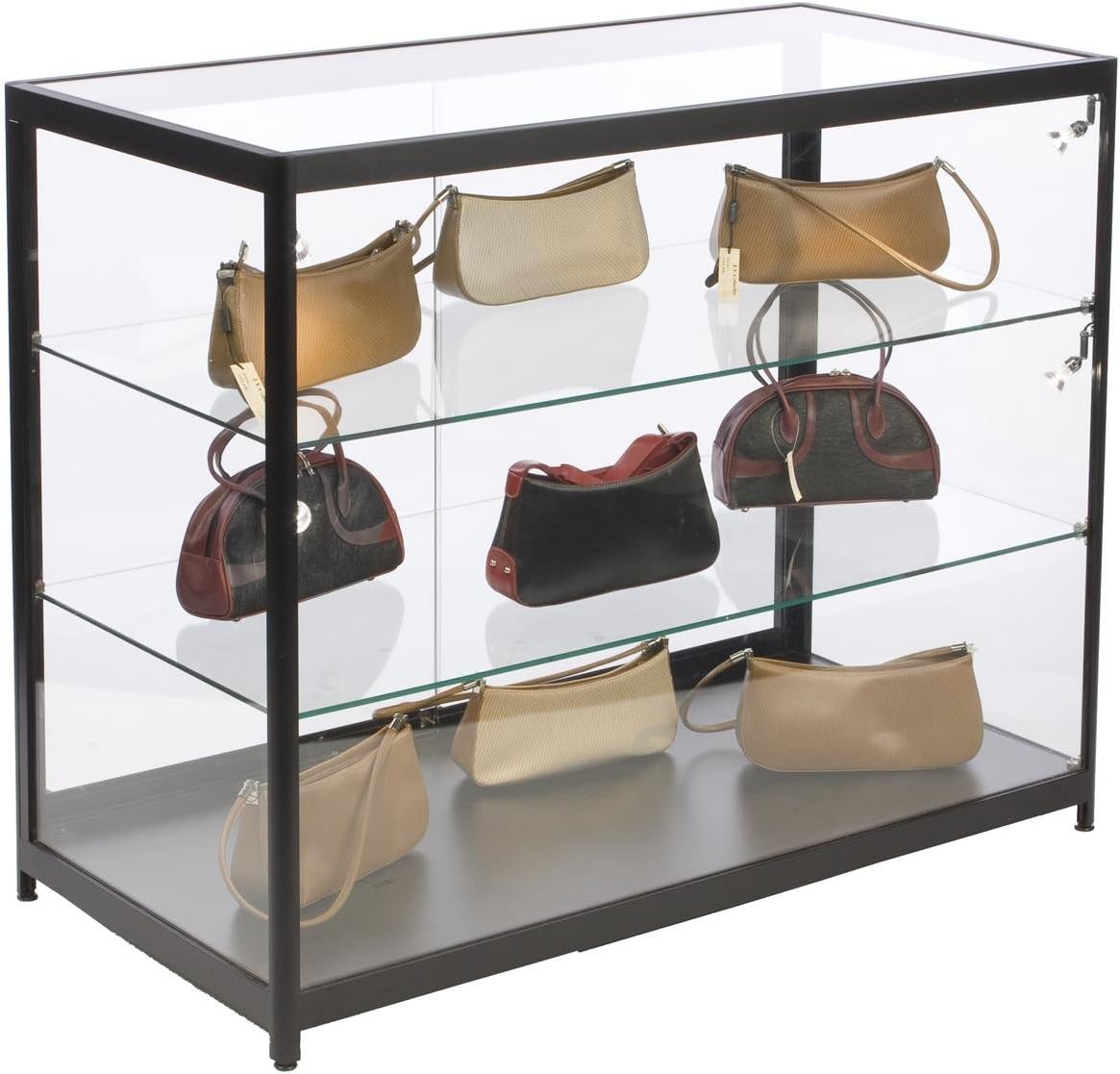Amazon.com: Displays2go 48 Inch Glass Display Case, LED Side Lights ...