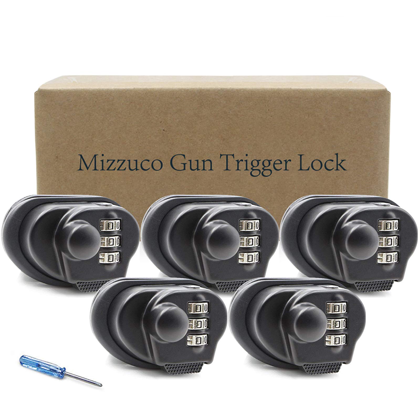Amazon.com: Mizzuco Trigger Lock 3 Digit Combination Gun Lock (Black5 ...