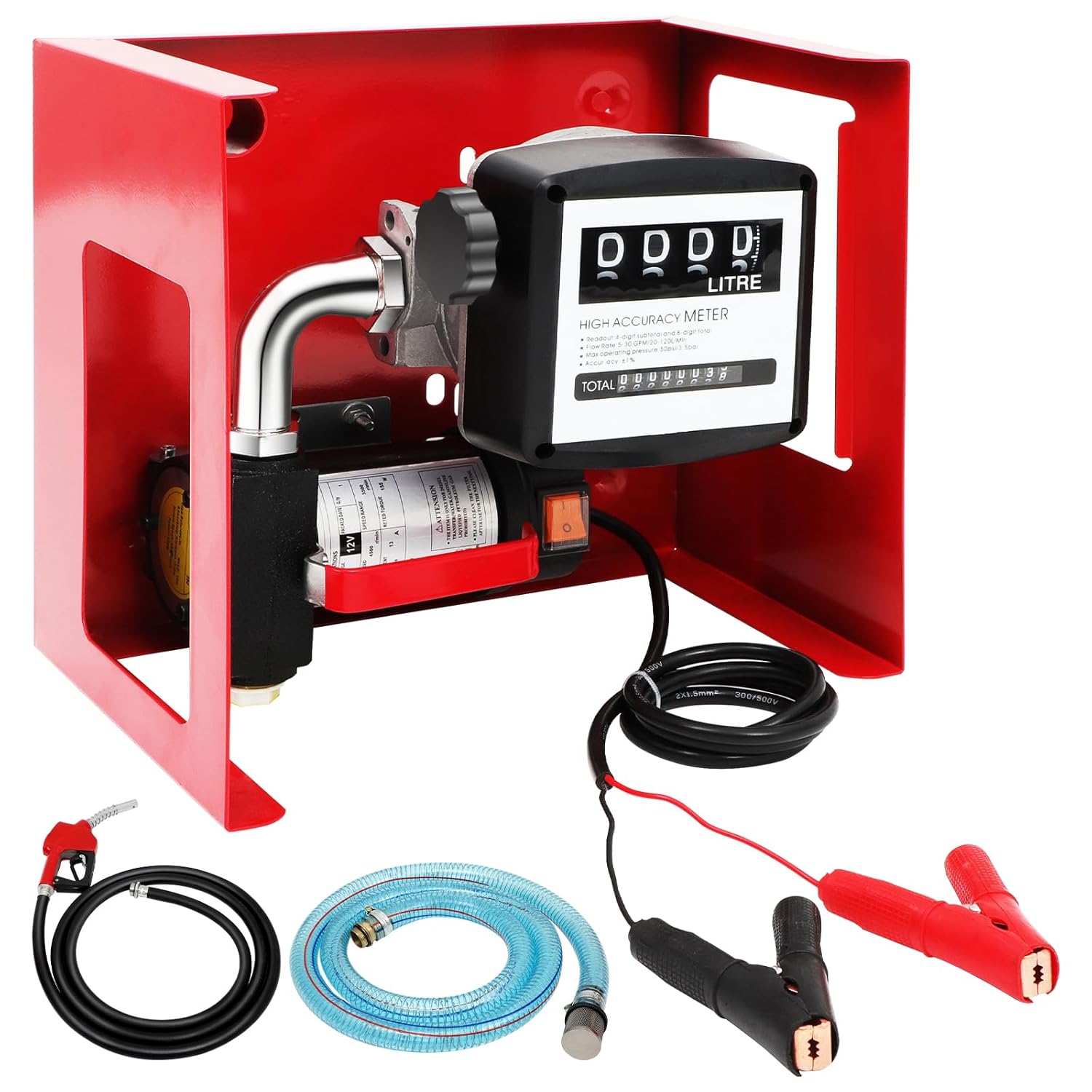 Amazon.com: Dollate 12V DC 155W Automatic Transfer Fuel Pump Meter ...
