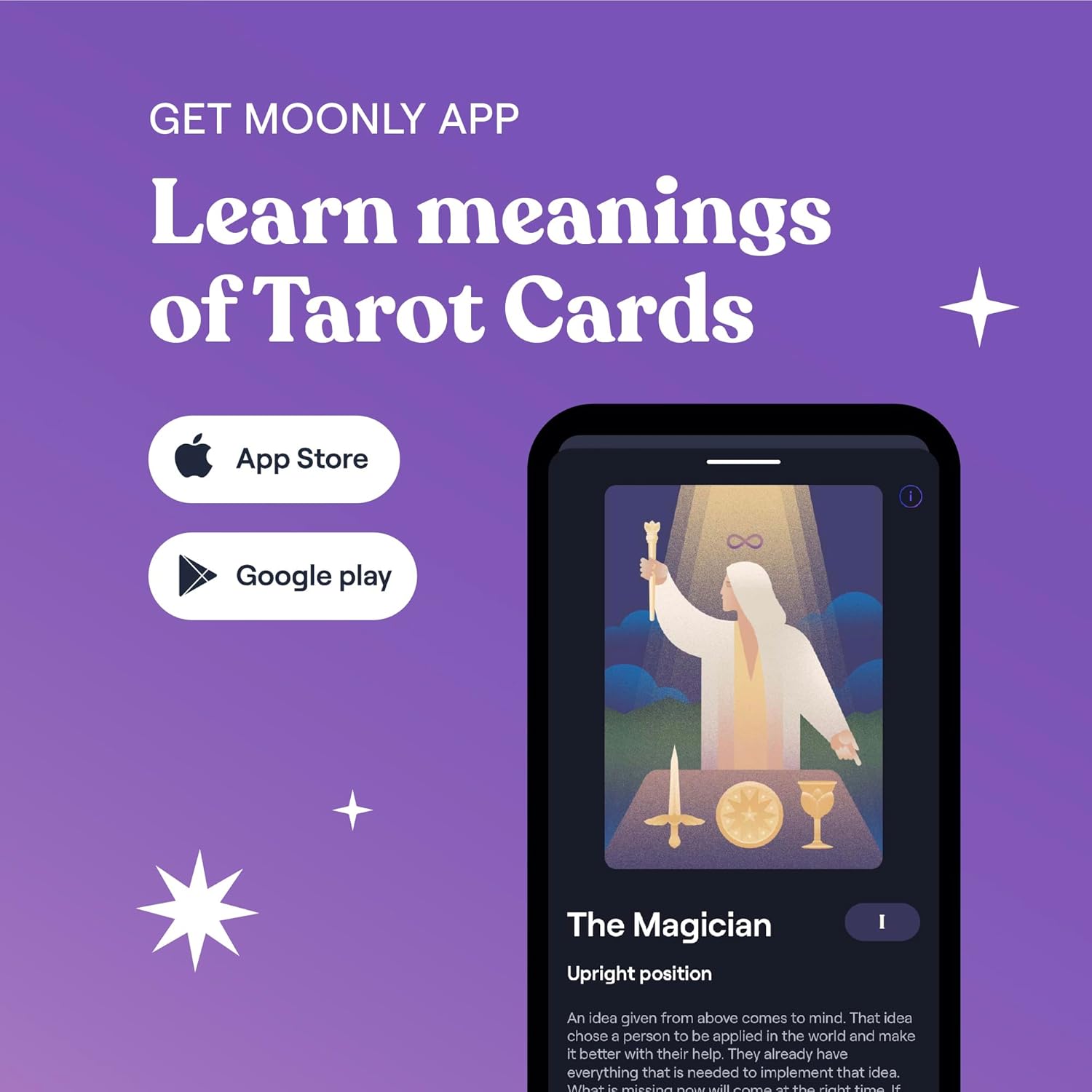 Moonly App Tarot Cards Deck Cosmic Vibrations – Tu guía para descubrir ...