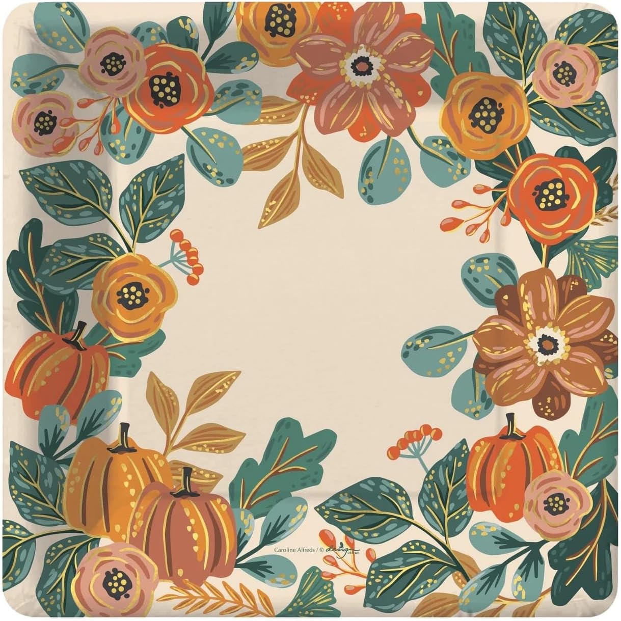 Amazon.com: Decorative Disposable Plates, Fall Paper Plates 10.25 ...