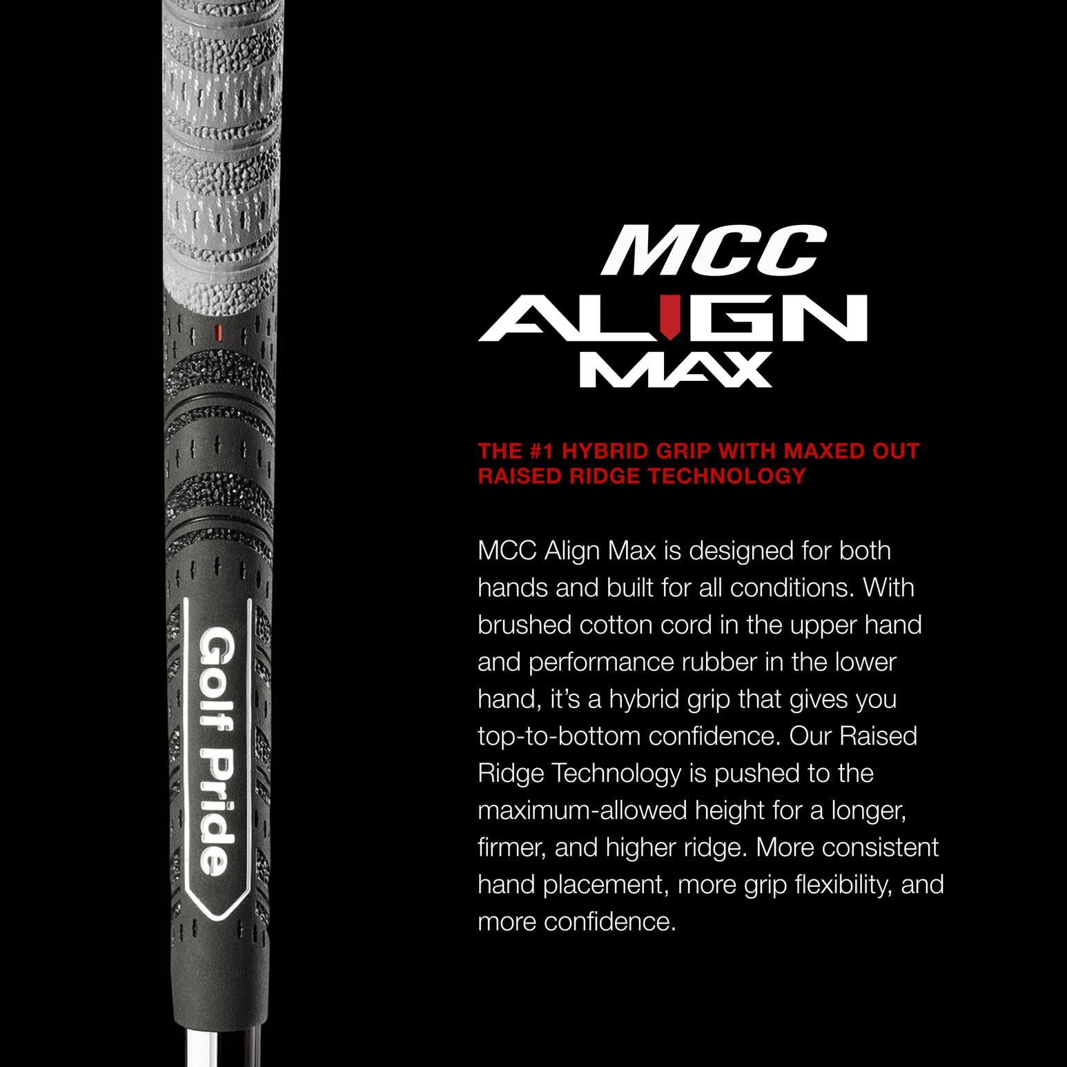 Snapklik.com : Golf Pride MCC ALIGN MAX Golf Club Grip - Maximum Raised ...