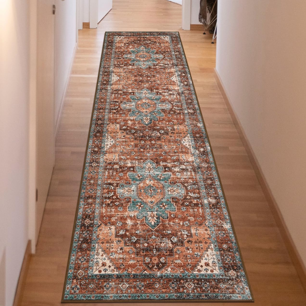 Amazon.com: SHACOS Hallway Runner Rug 2x8 Washable Low Pile Non Slip ...