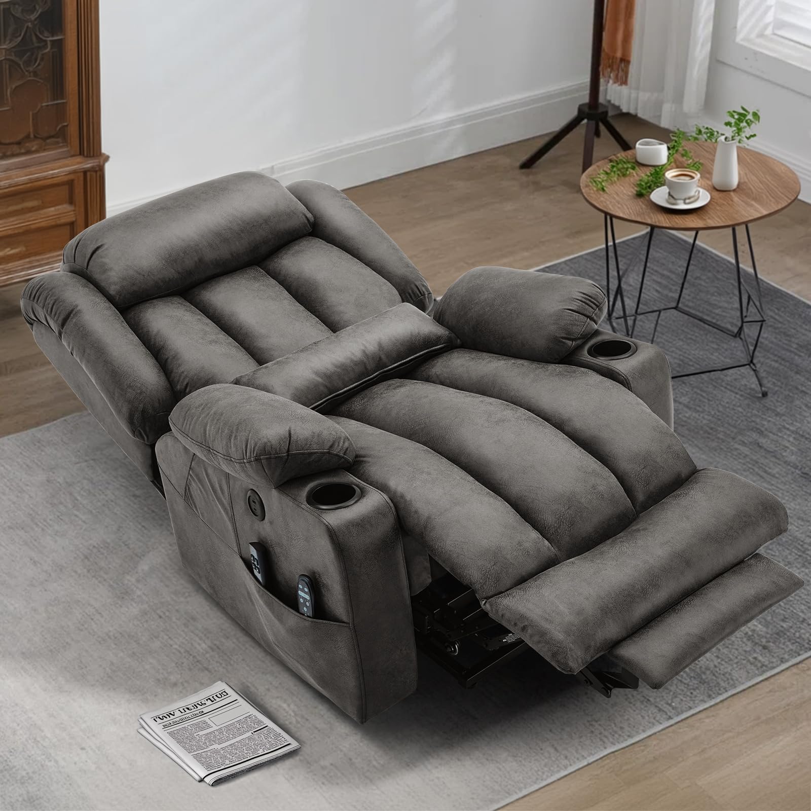 Amazon.com: MEETWARM Oversized Dual Motor Lay Flat Power Lift Recliner ...